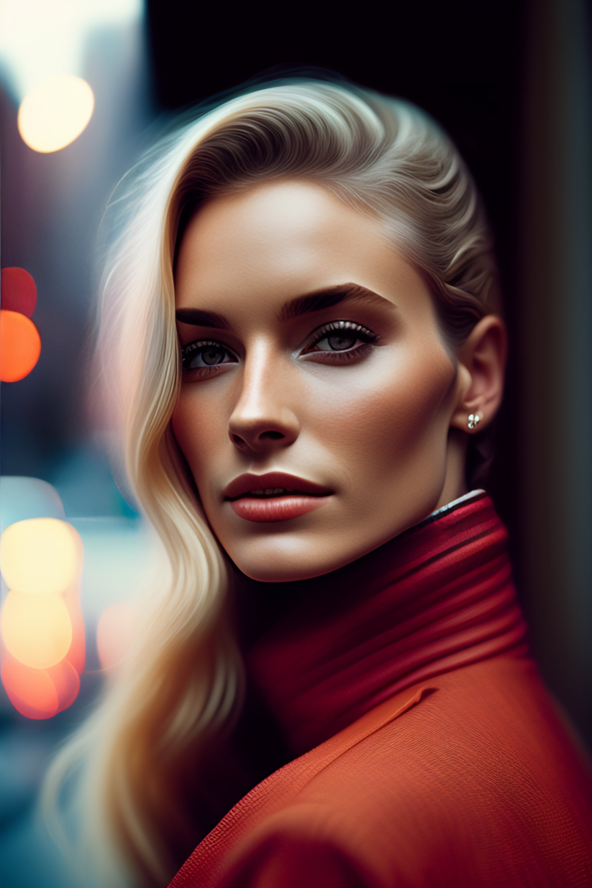 Lexica - Female semi nua perfect portrait, new york, medium format ...