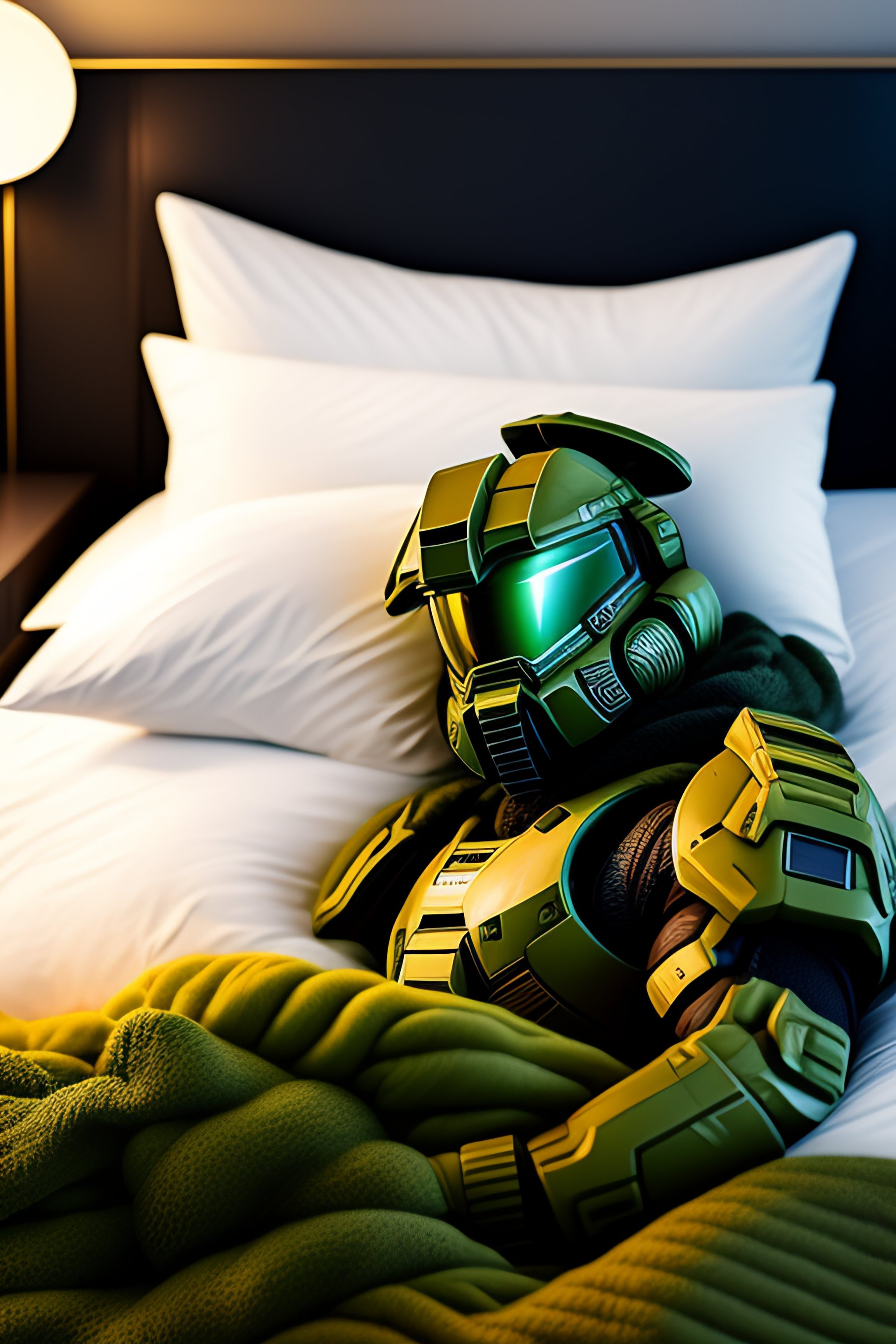 Lexica - Master chief in bed
