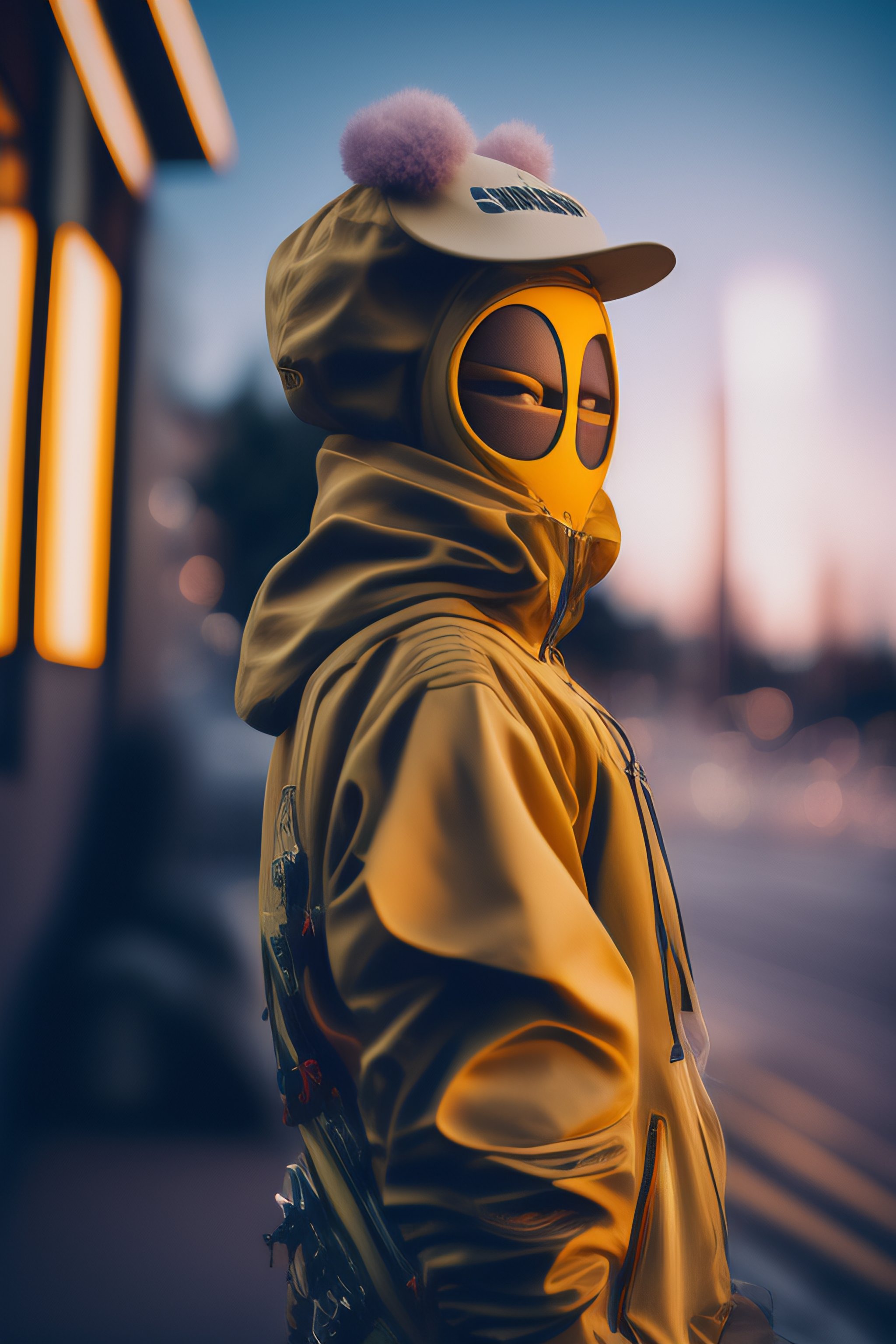 Lexica - Eerie extra-terrestrial alien monster in streetwear futuristic ...