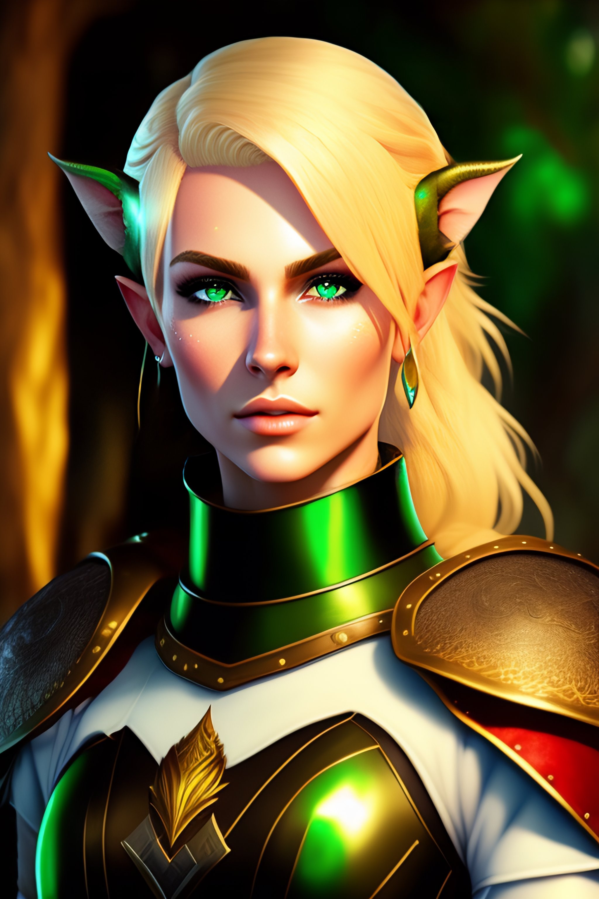 Lexica - Young adult female, leather armour, blonde hair, pixie cut ...