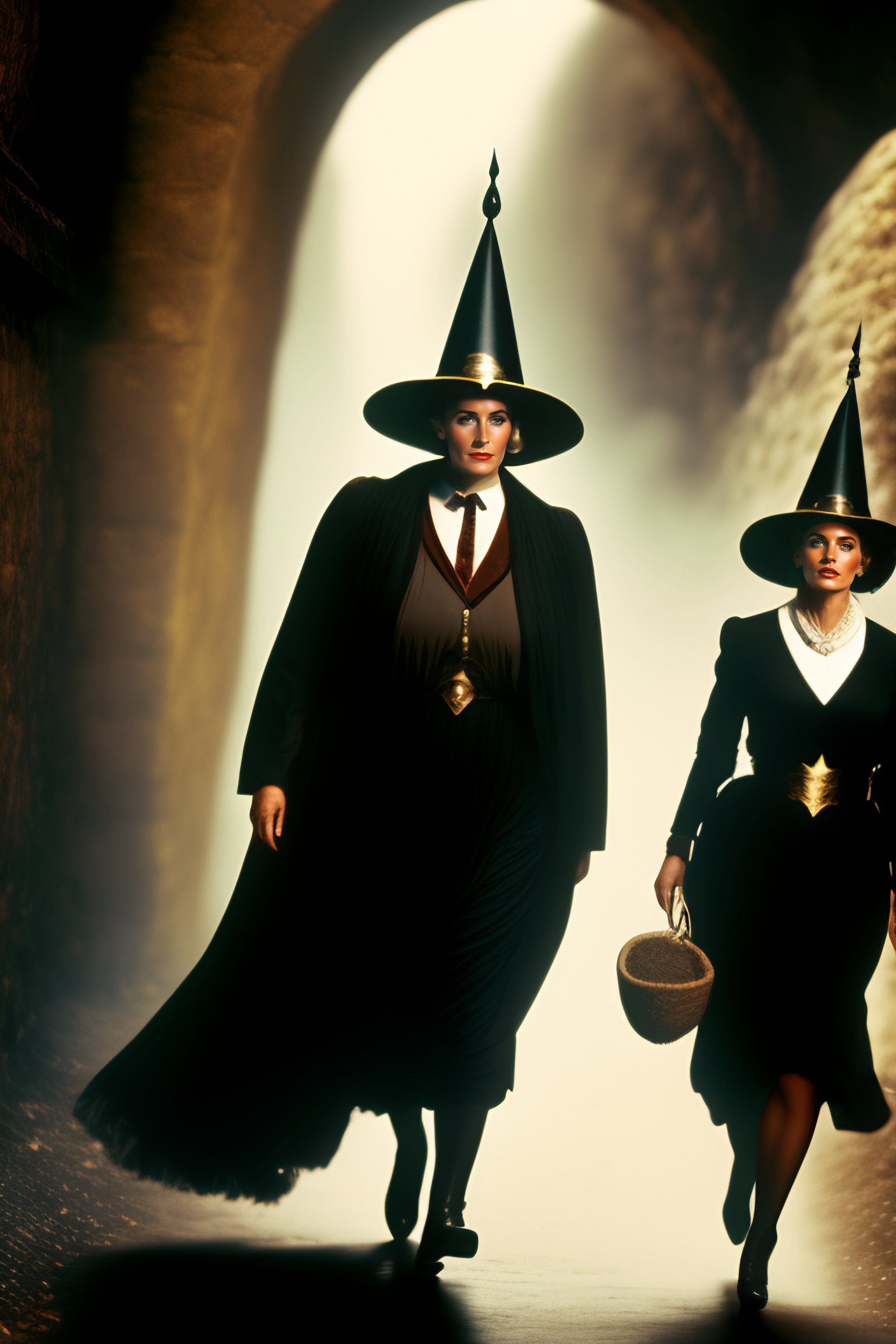 Lexica - The three witches flying on broomsticks