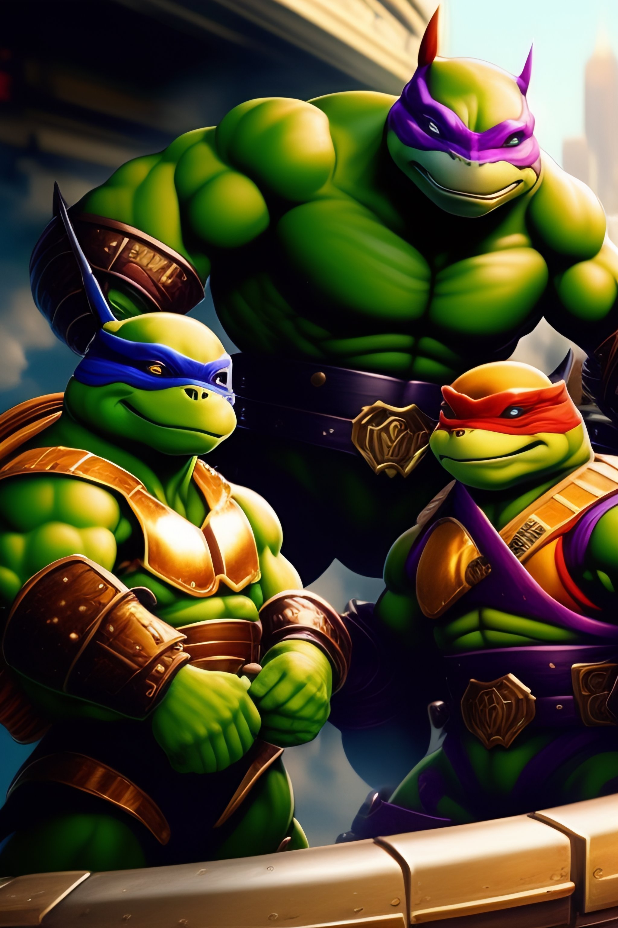 Lexica - Ninja turtles fighitng autobots