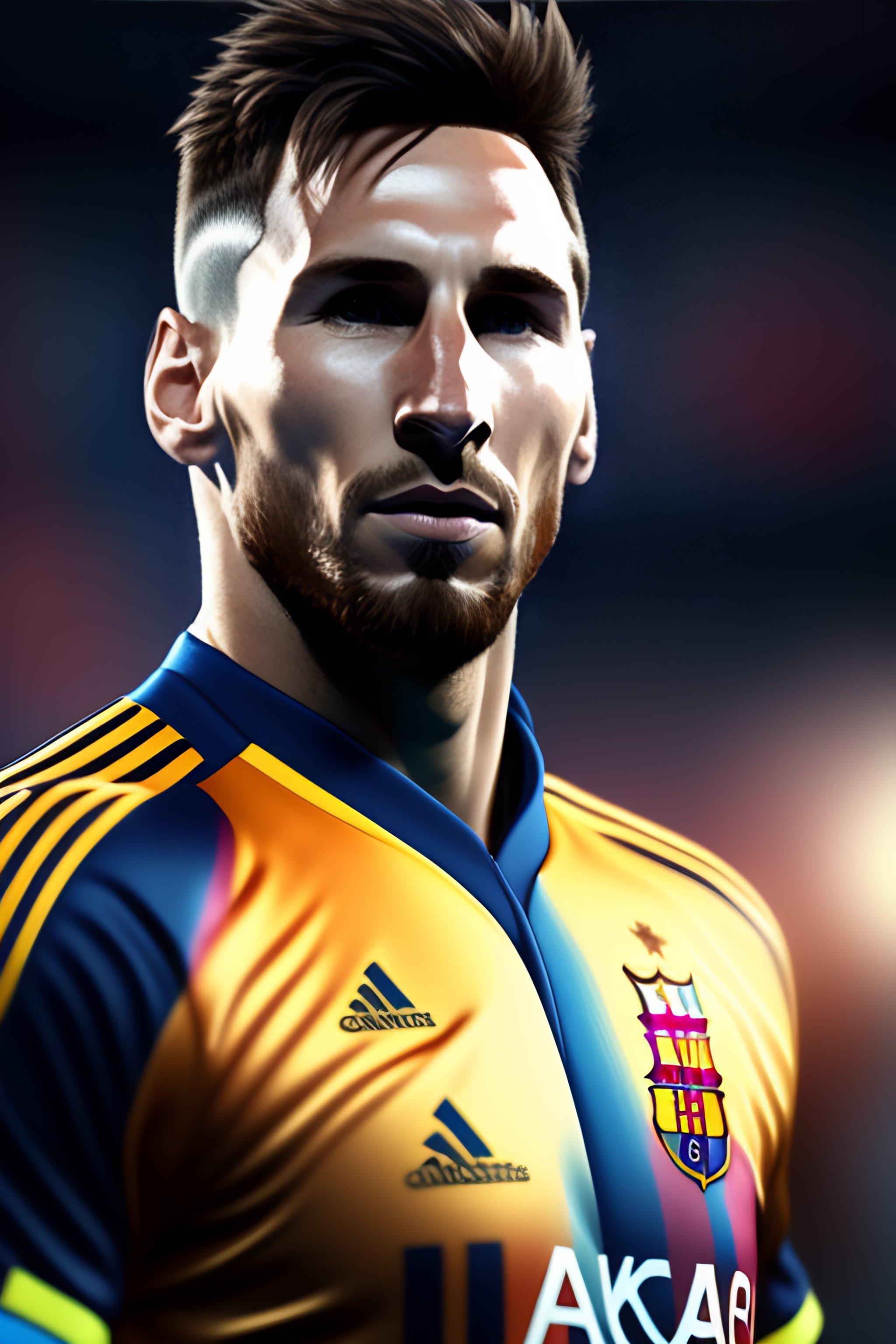 Lexica - Highly detailed potrait of messi in flash suit, unreal engine ...