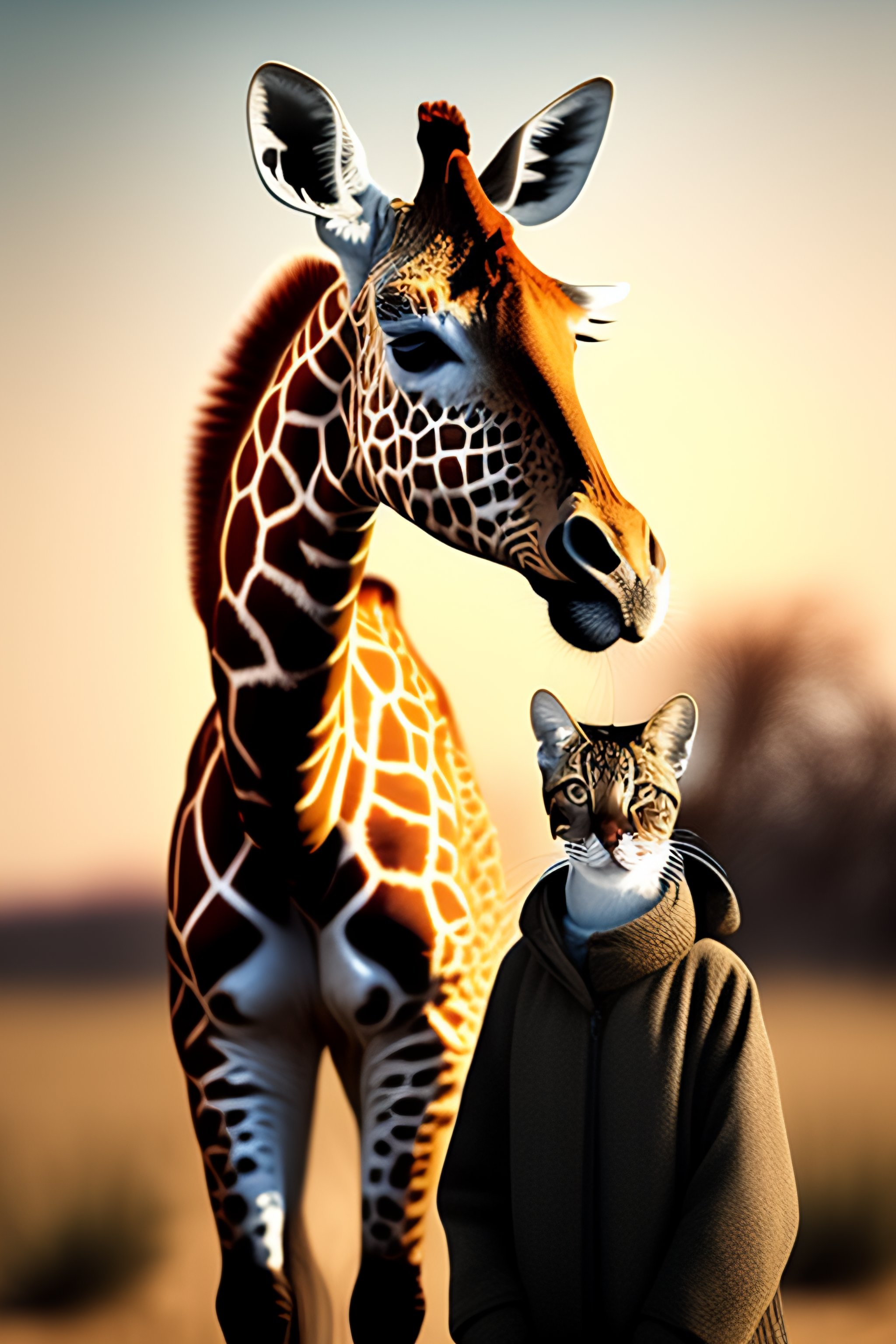 Lexica - Cat, giraffe