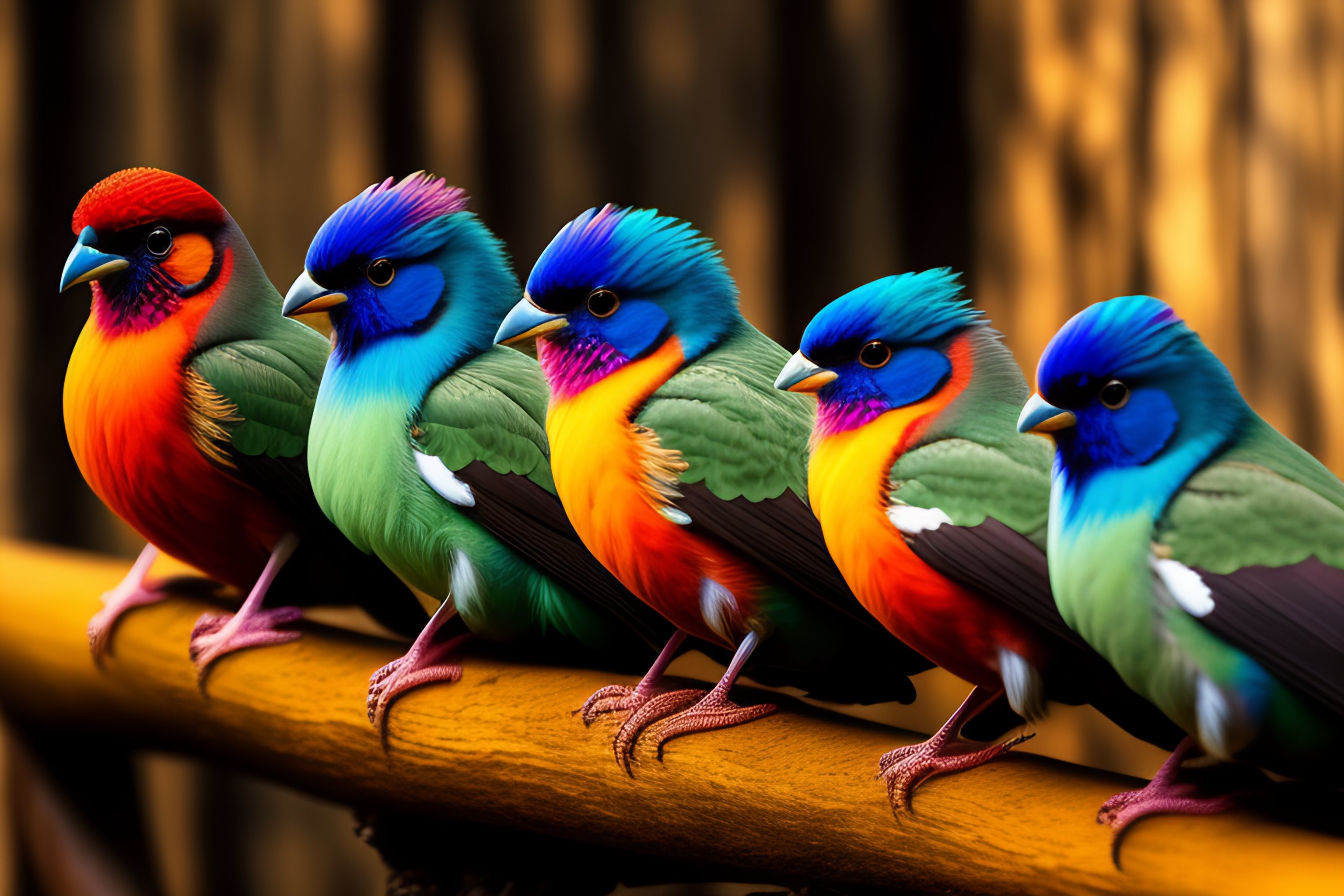 Lexica - Majestic colored medium sized birds