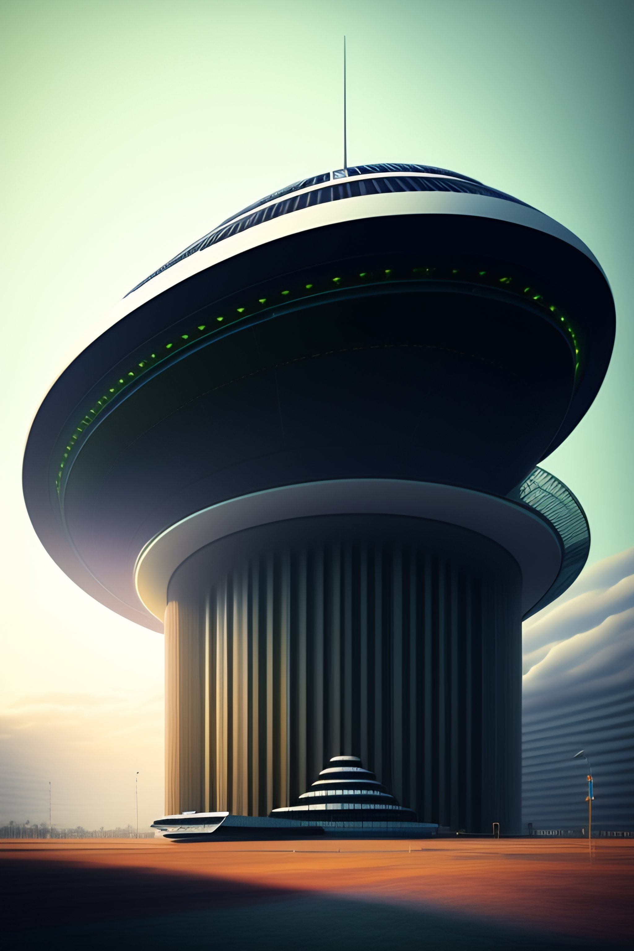 Lexica - An alien spaceship in a giant government warehouse