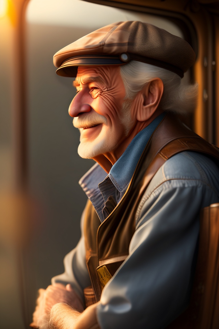 Lexica - Old man, pilot, weathered, sunshine