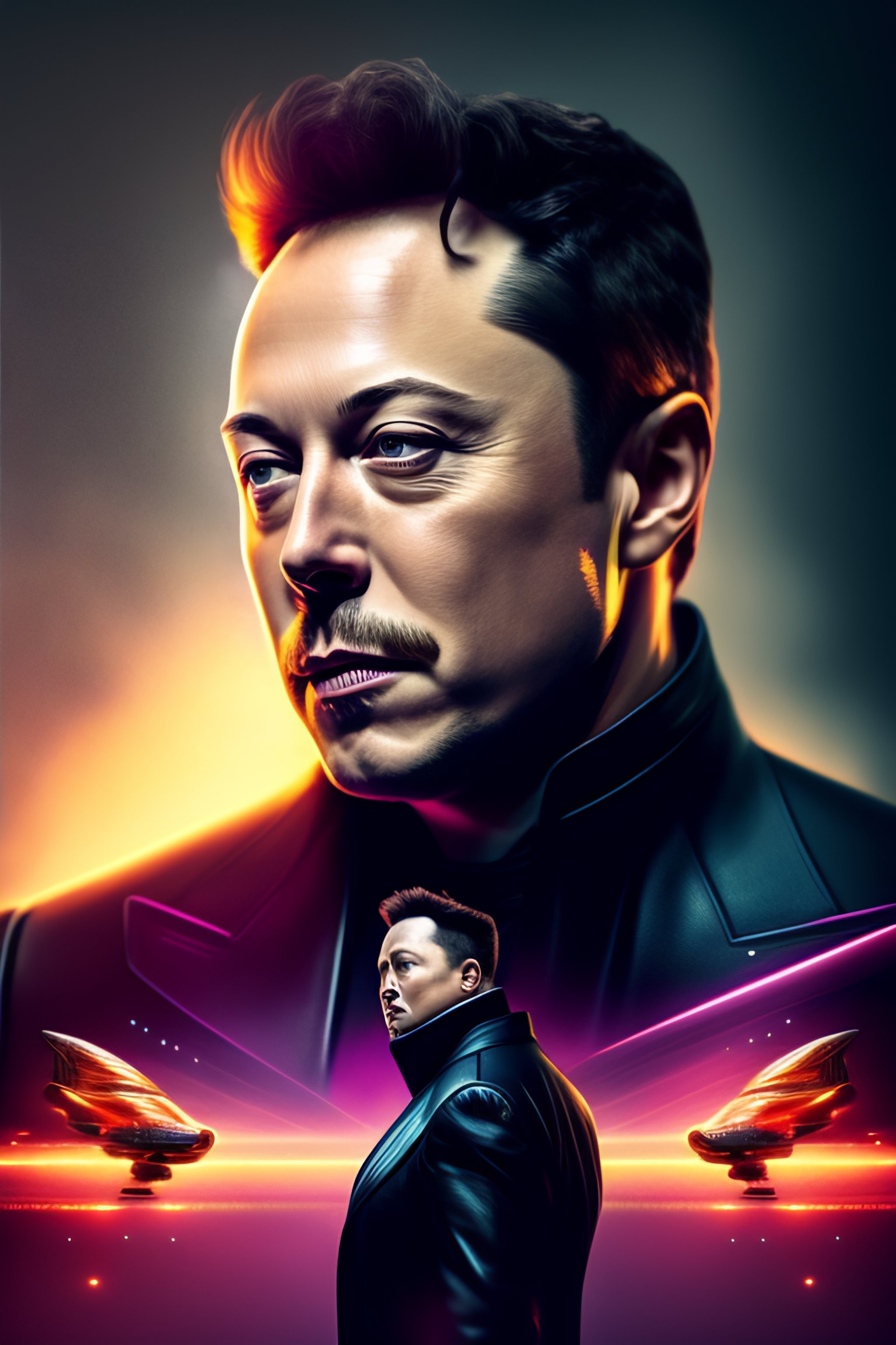 Lexica - Portrait of elon musk fighting the matrix