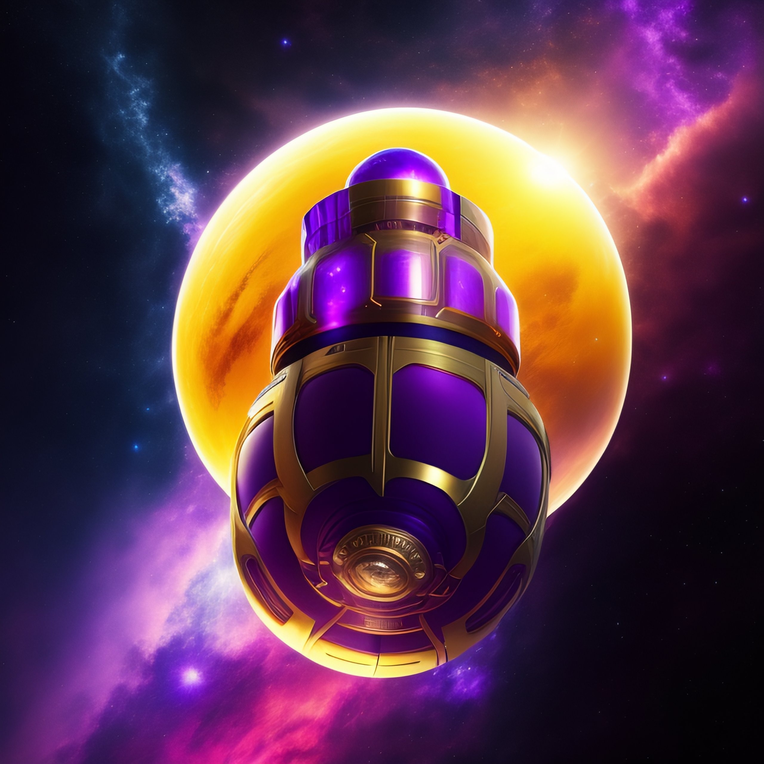 Lexica - Thanos infinity gauntlet in space