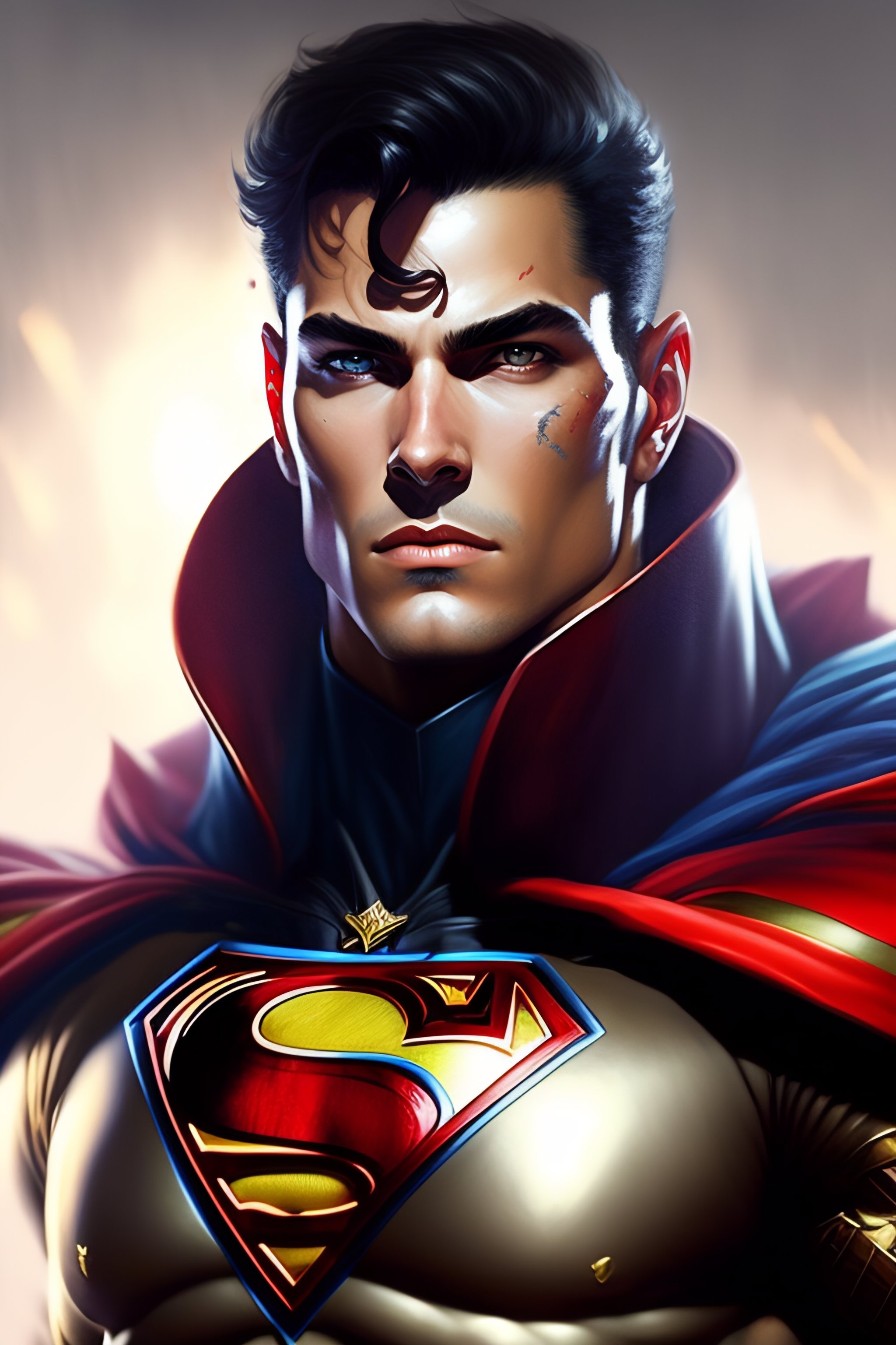Lexica - Portrait of a warhammer superman, epic, tragic, military art ...