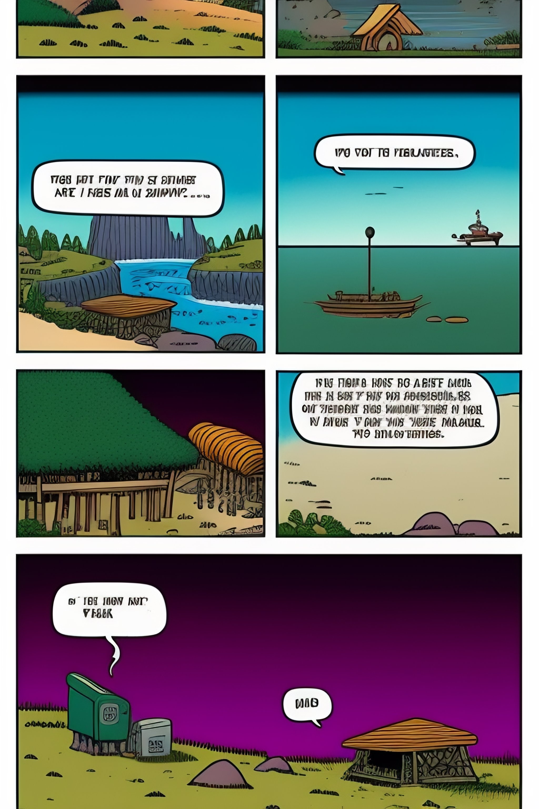 Lexica - Farside comic with empty speech bubbles