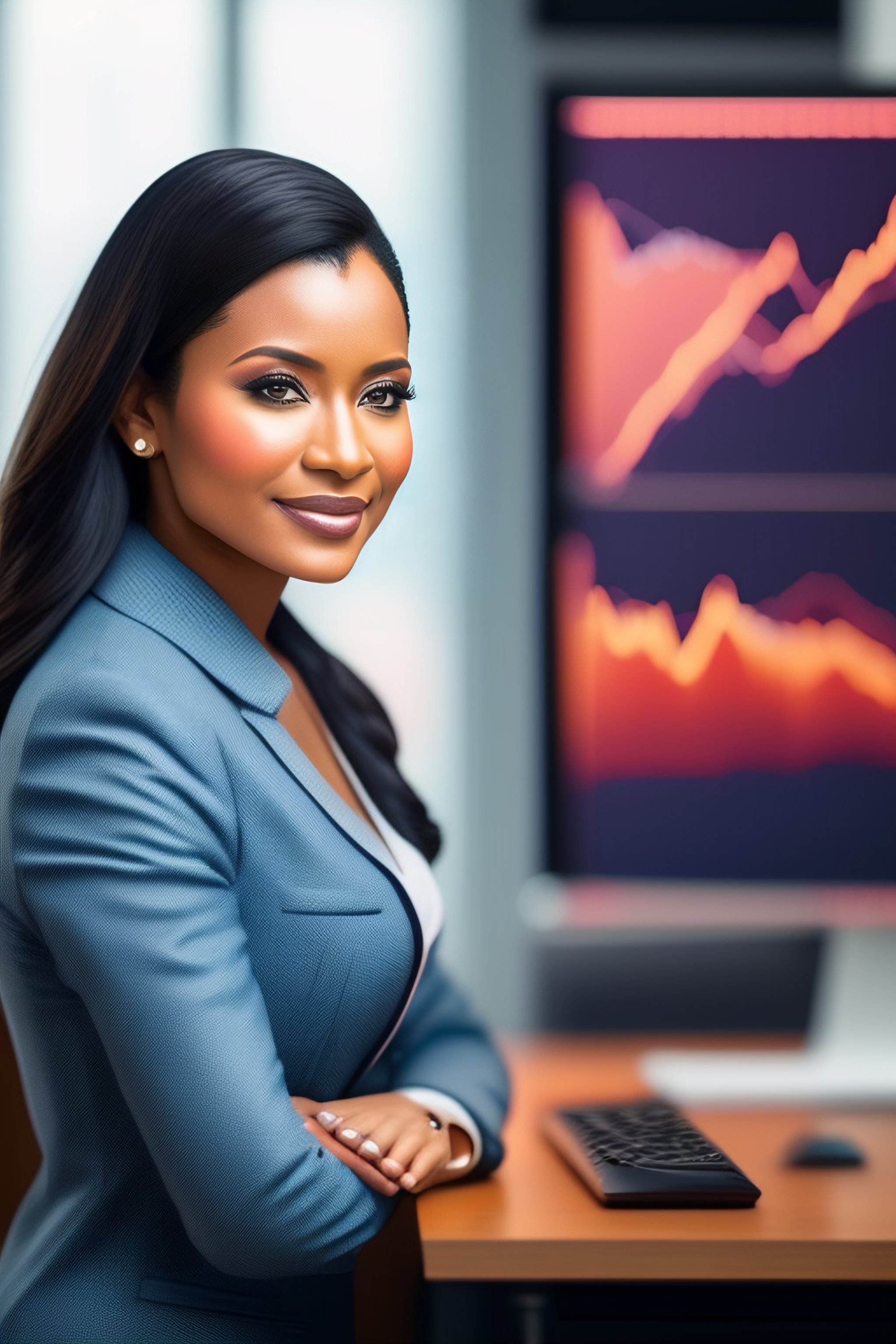 Lexica - Female digital marketer sell to businessman