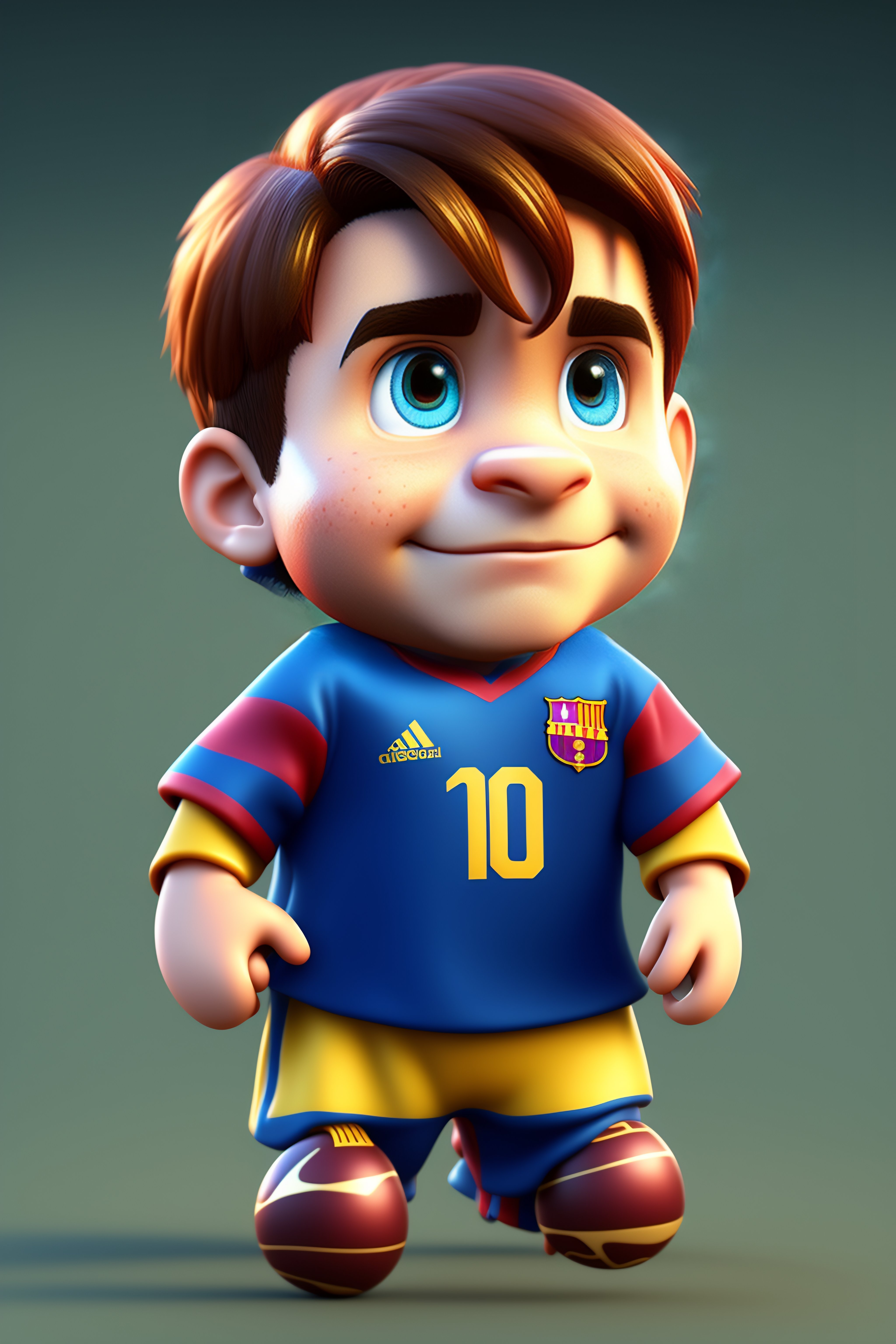 Lexica - Messi 3d character cartoon disney pixar render