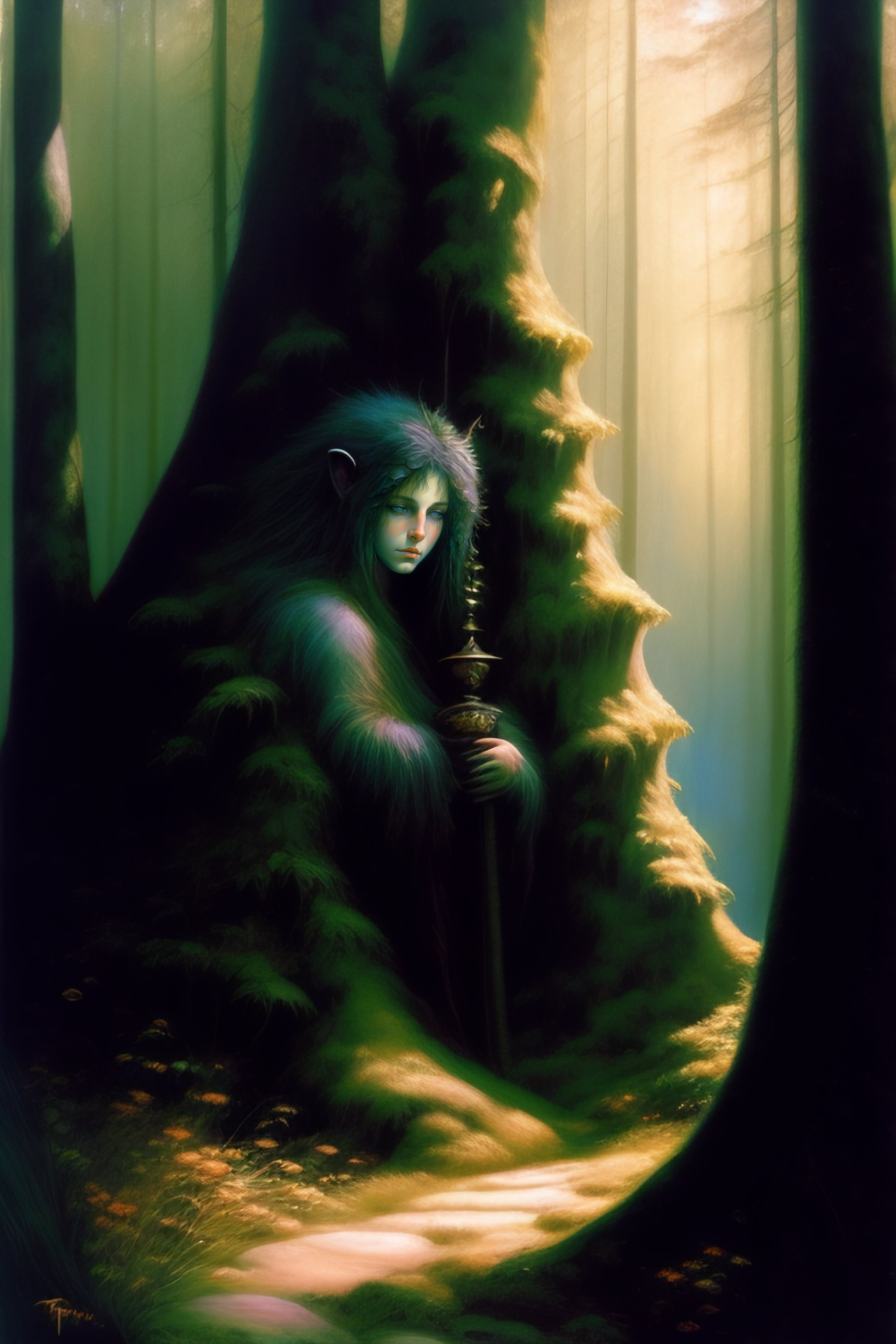 Lexica - Style of Brian Froud, trolls, painting, landscape, creepy ...