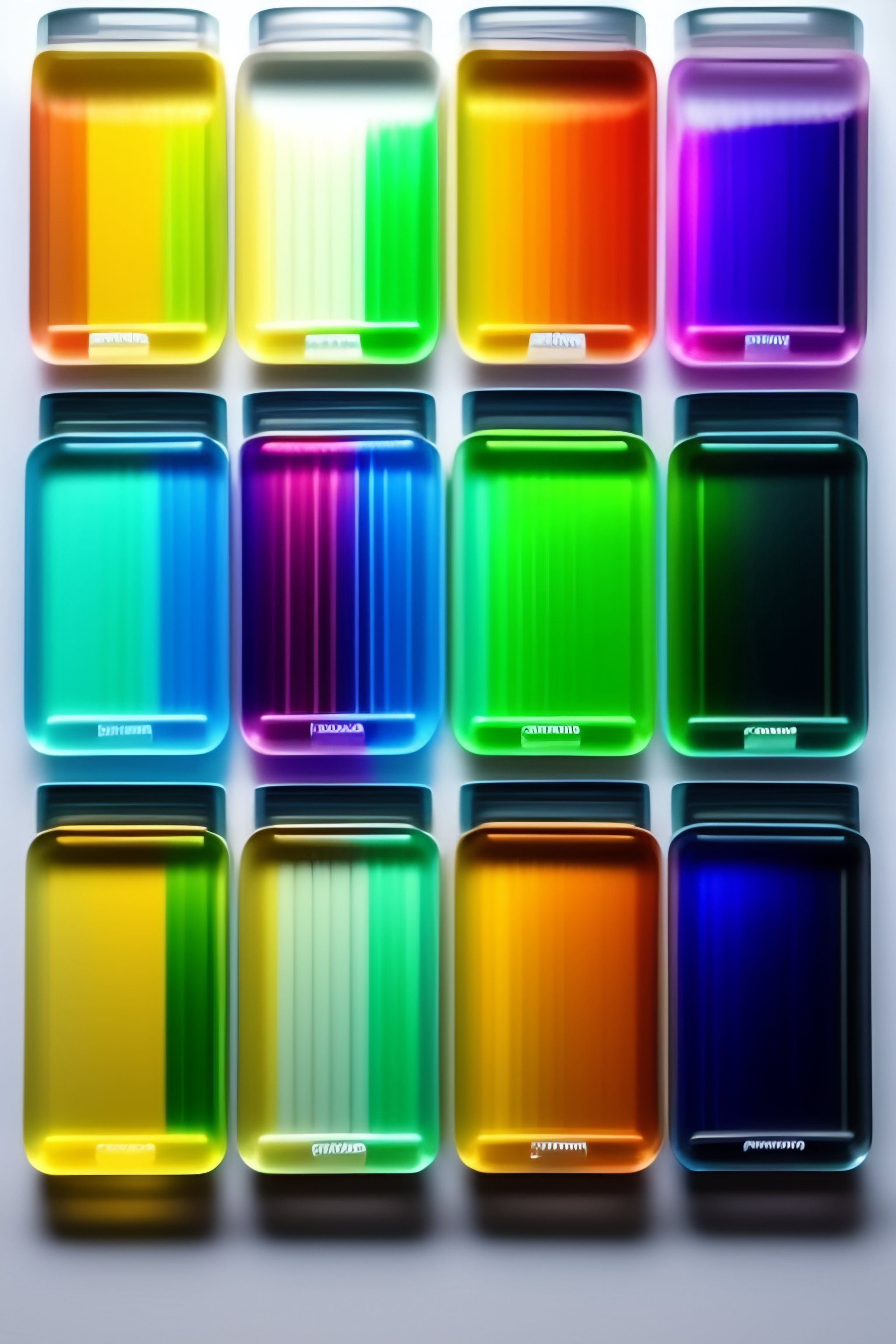 Lexica - A thin layer chromatography plate, showing 7 different bands ...