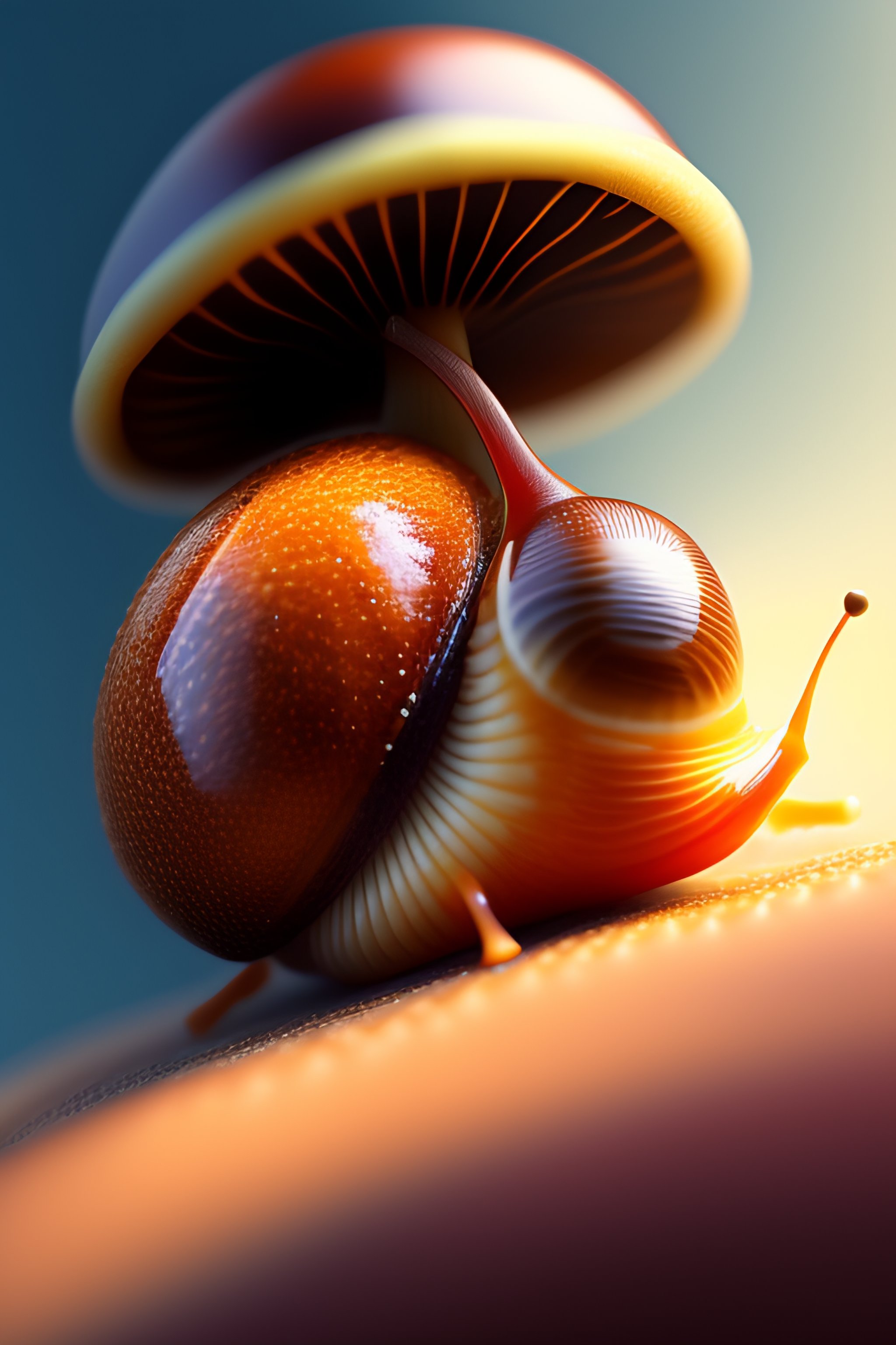 Lexica - The snail is sitting on the mushroom cap, made by stanley artgerm lau, wlop, rossdraws ...