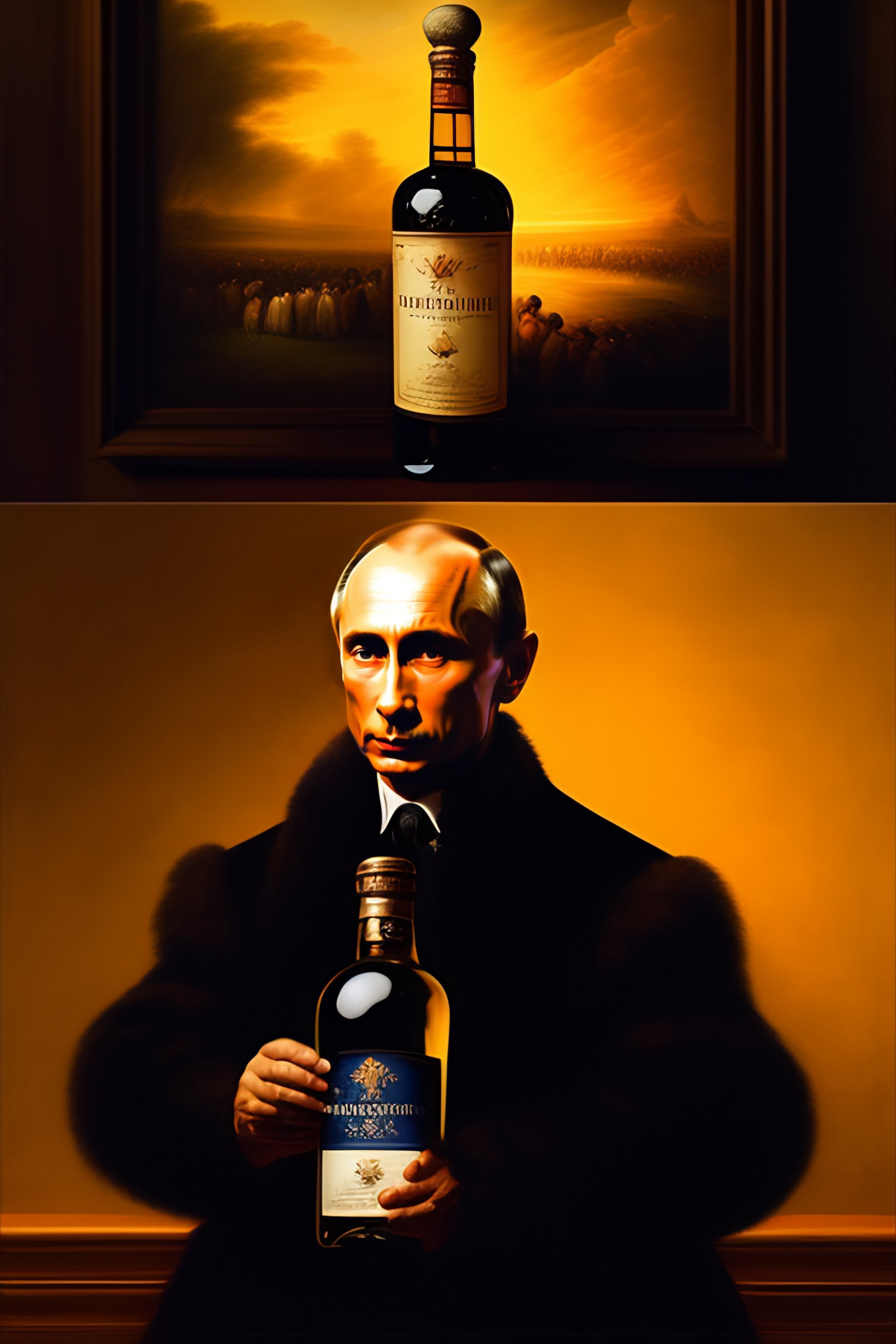 Lexica - Vladimir putin dancing with a bottle of vodka in hand, in ...