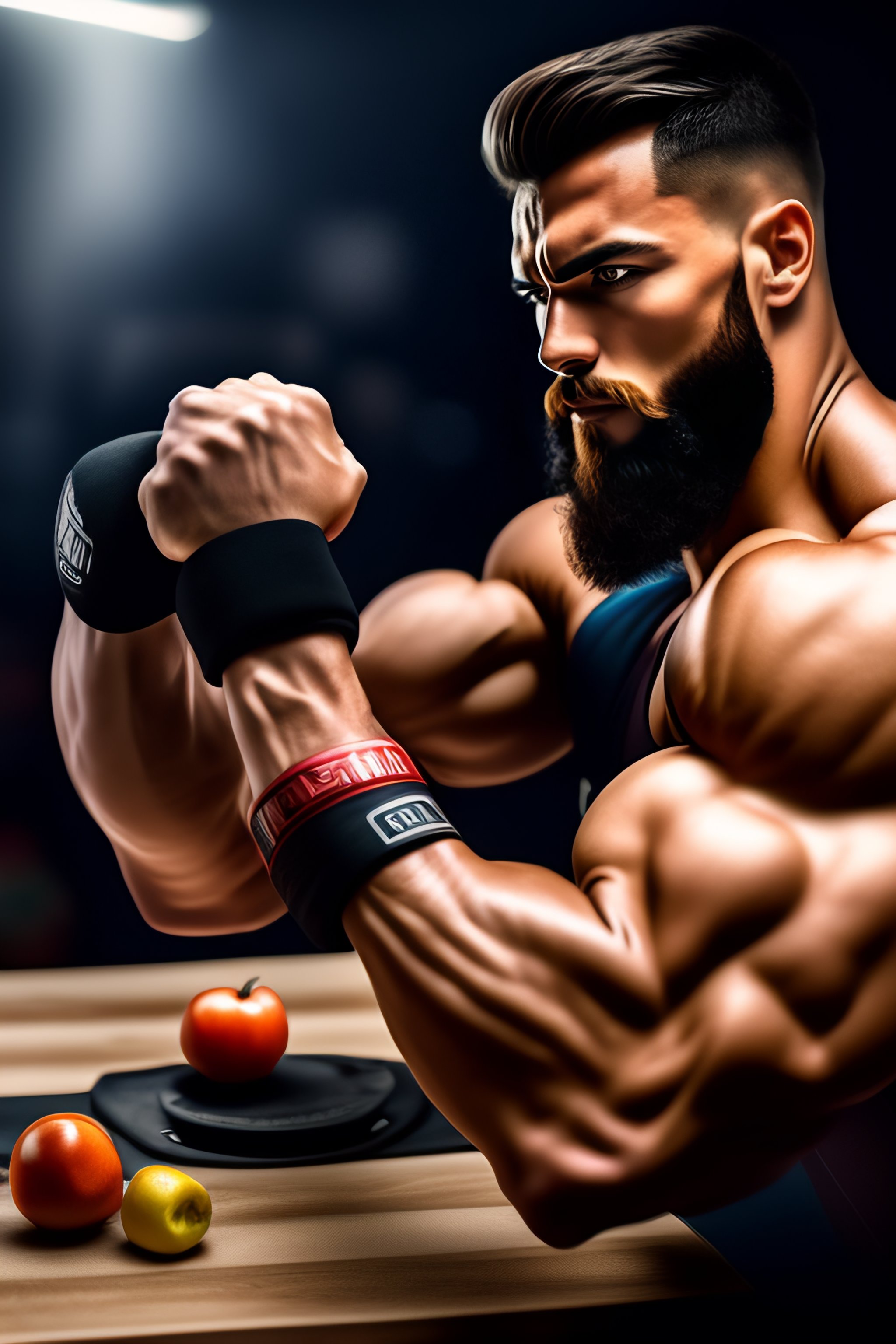 Lexica - Big shredded arm armwrestling design