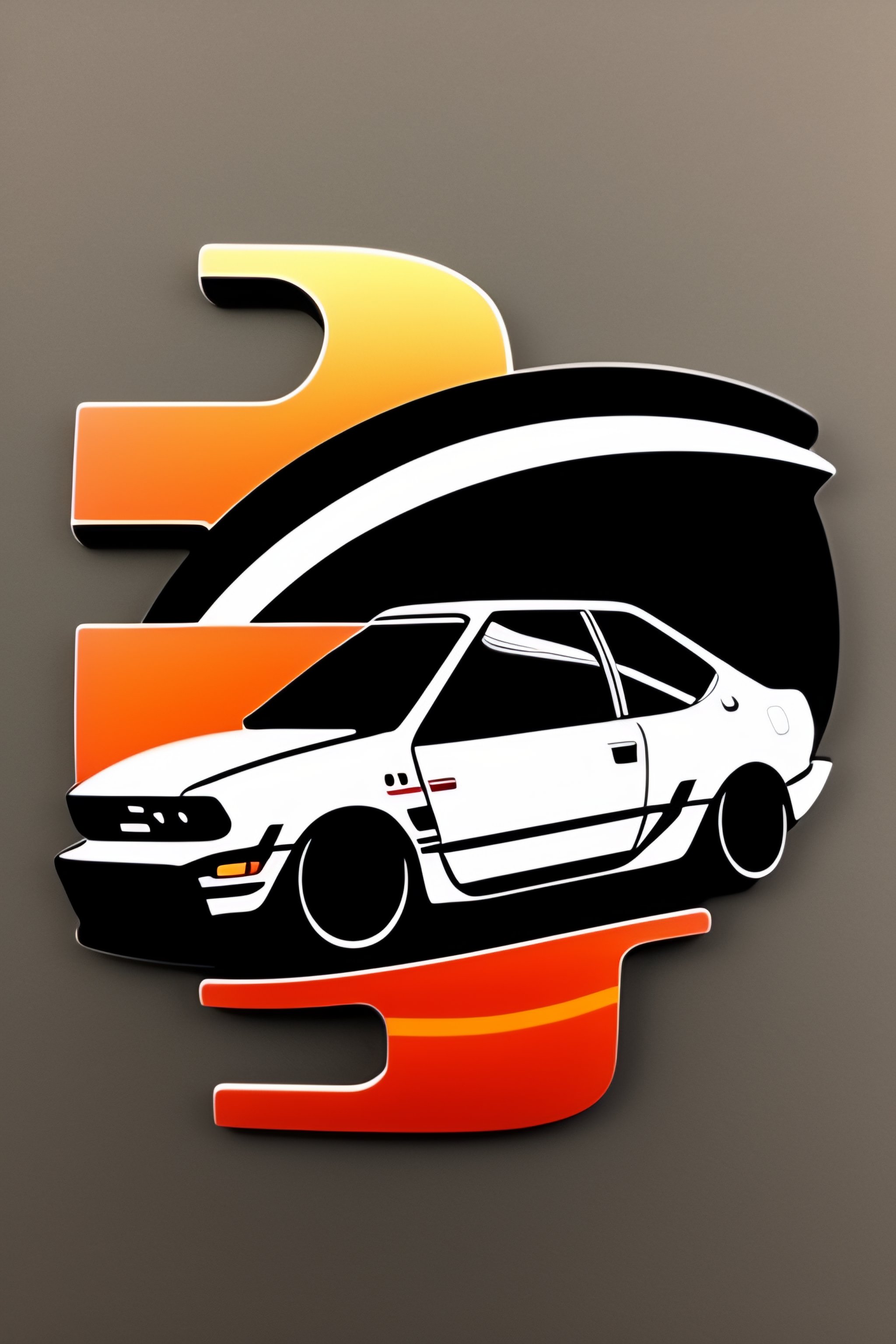 Lexica - Cartoon JDM car sticker, kanji letters, anime initial d style ...