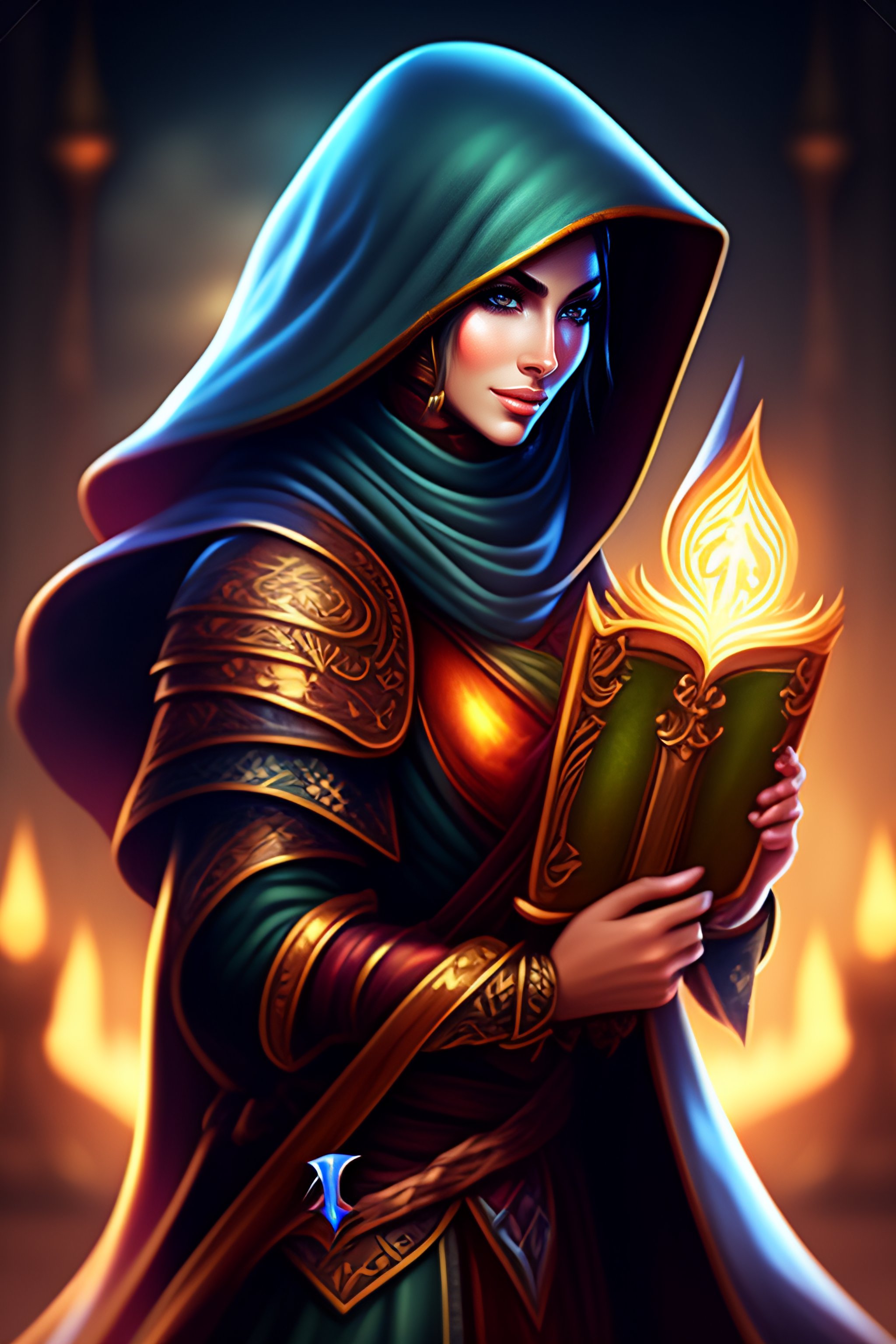 Lexica - Game icon of battle old assassin mage holding magic book with ...