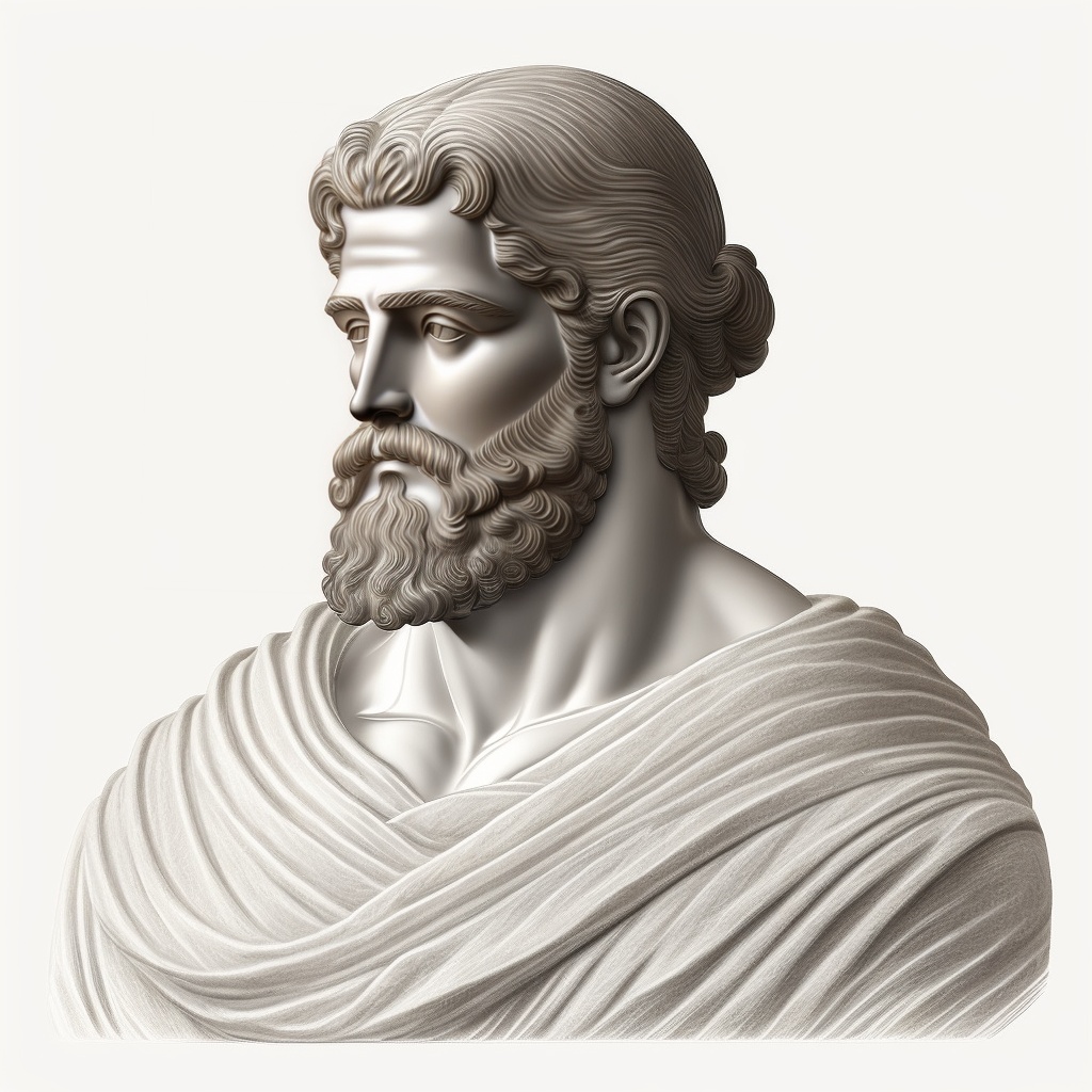 Lexica - Antique character, ancient greek thinker, drawn in pencil, no ...