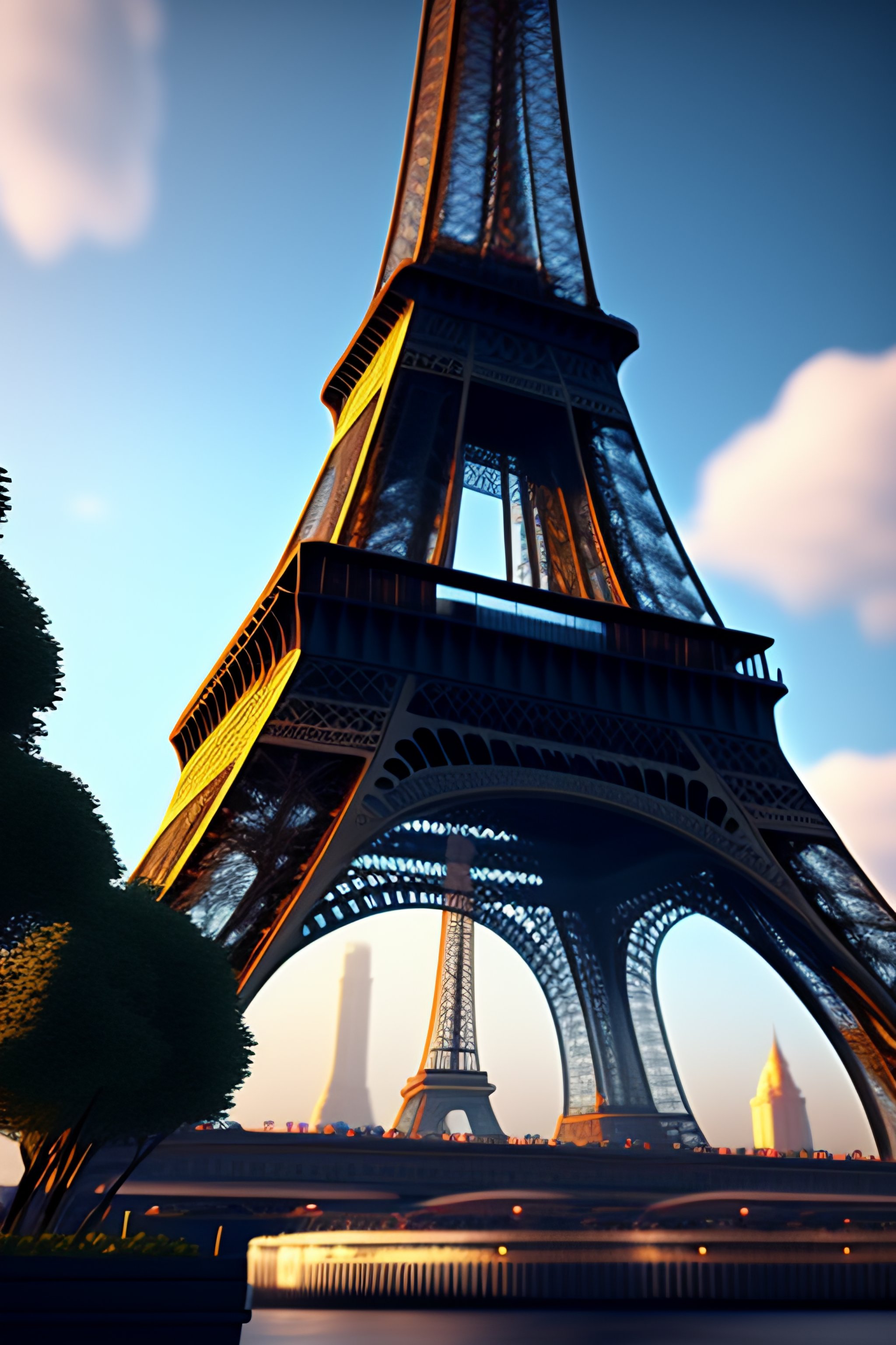Lexica - A detailed portrait of Eiffel Tower , unreal engine 5 rendered ...
