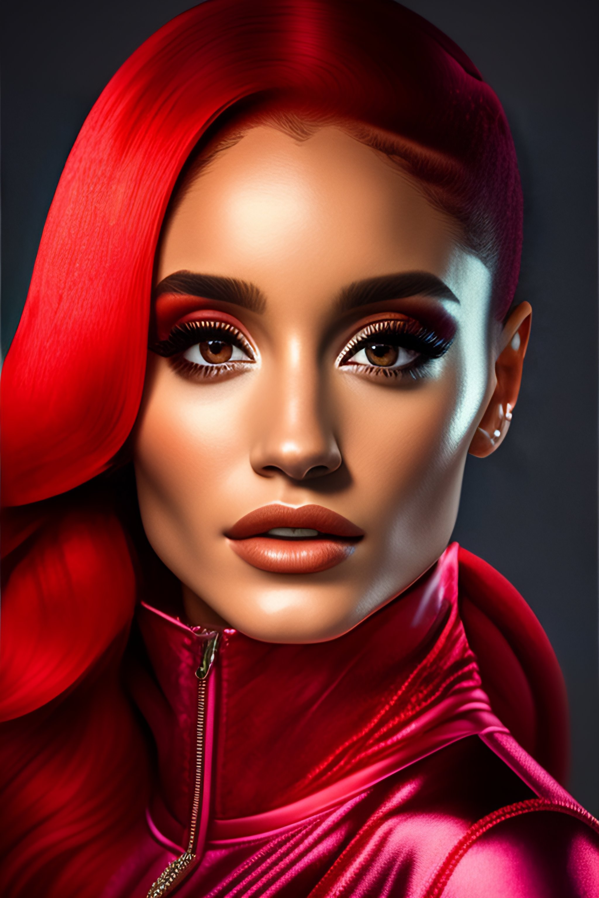 Ariana Grande Bright Red Hair