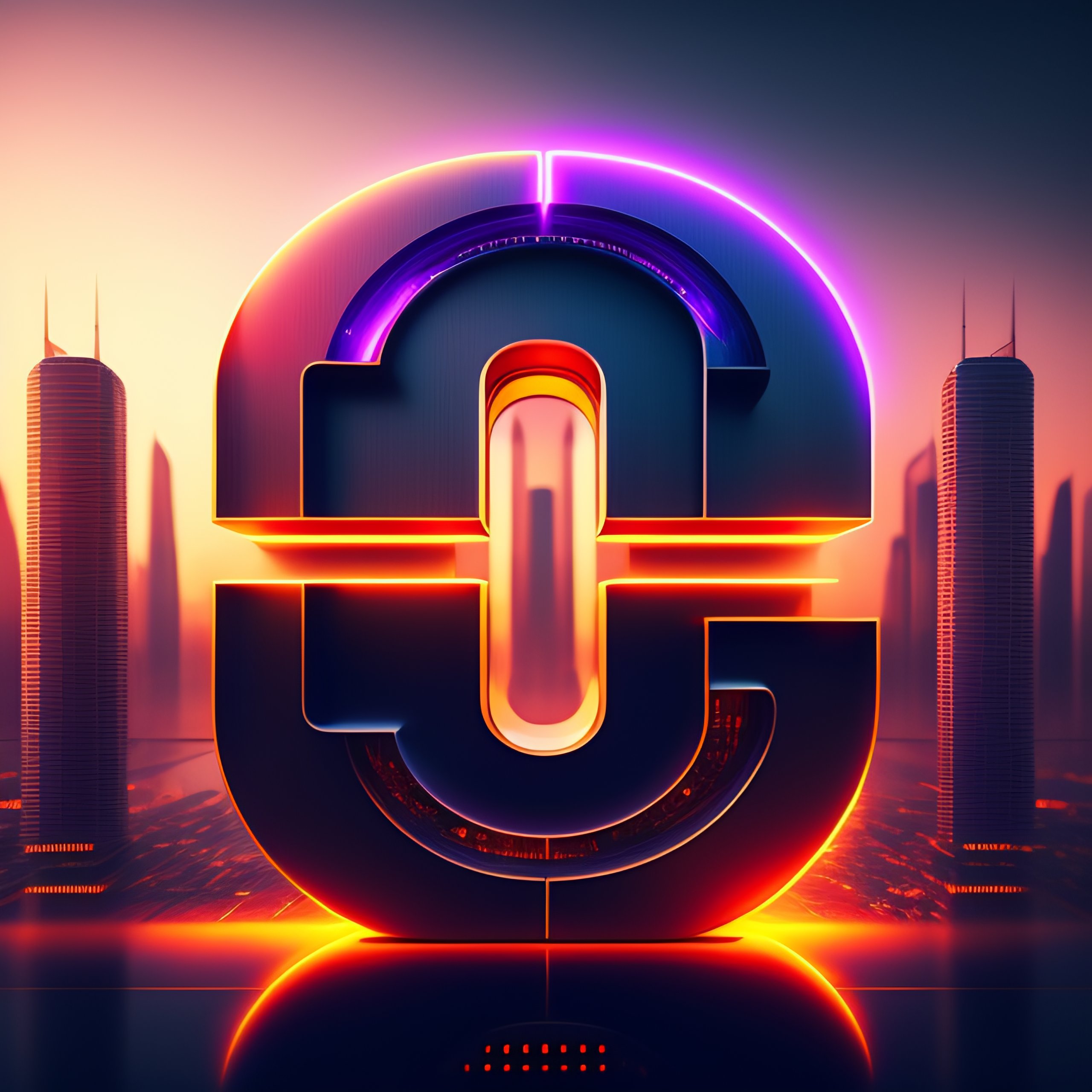 Lexica - D, D letter, Futuristic Logo Cyberpunk city, with a cyberpunk ...