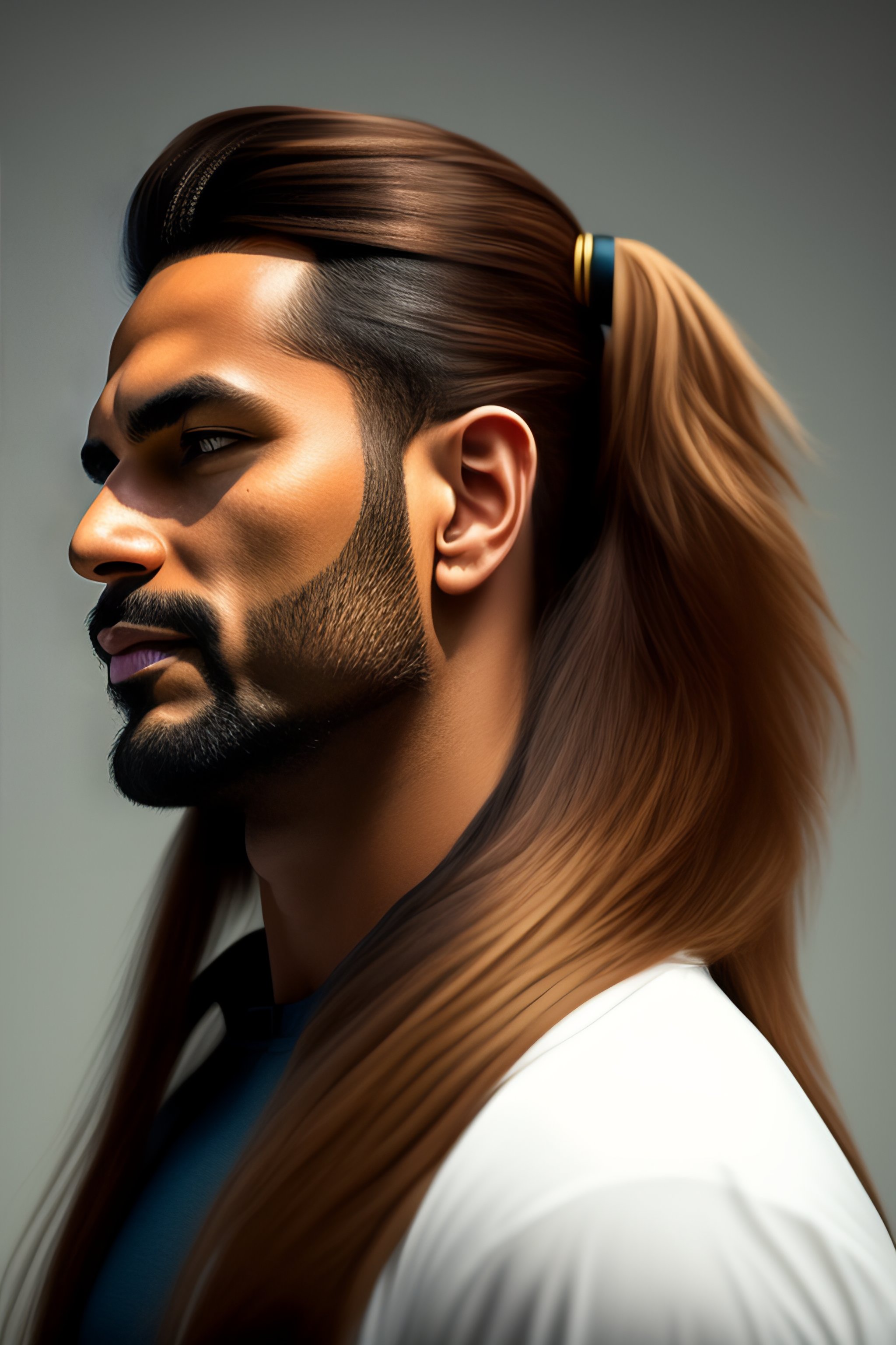 Lexica - A guy with a ponytail