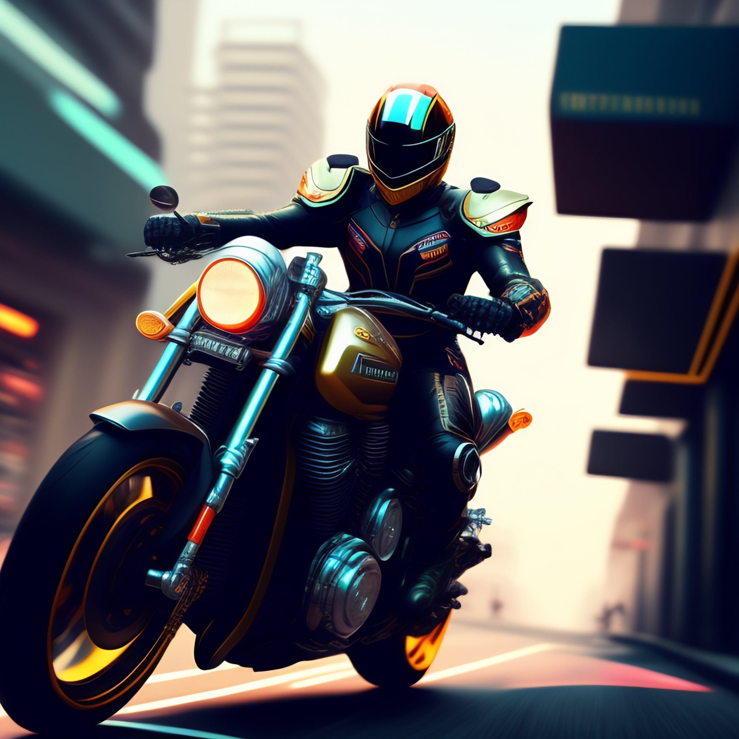 Lexica - A Kamen Rider wearing a full-body tech mech rides a motorcycle ...