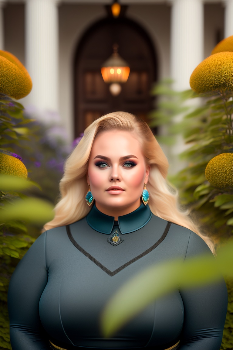 Lexica - Plus-sized Norwegian model, makeup, eyeliner, wide hips ...
