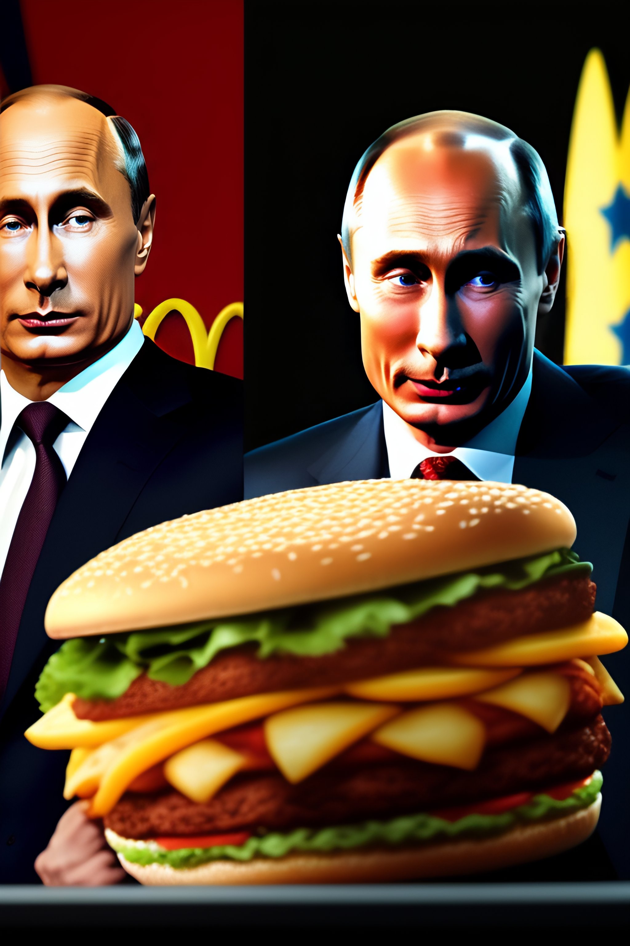 Lexica - Picture of putin and batman having a mcdonalds big mac in new ...