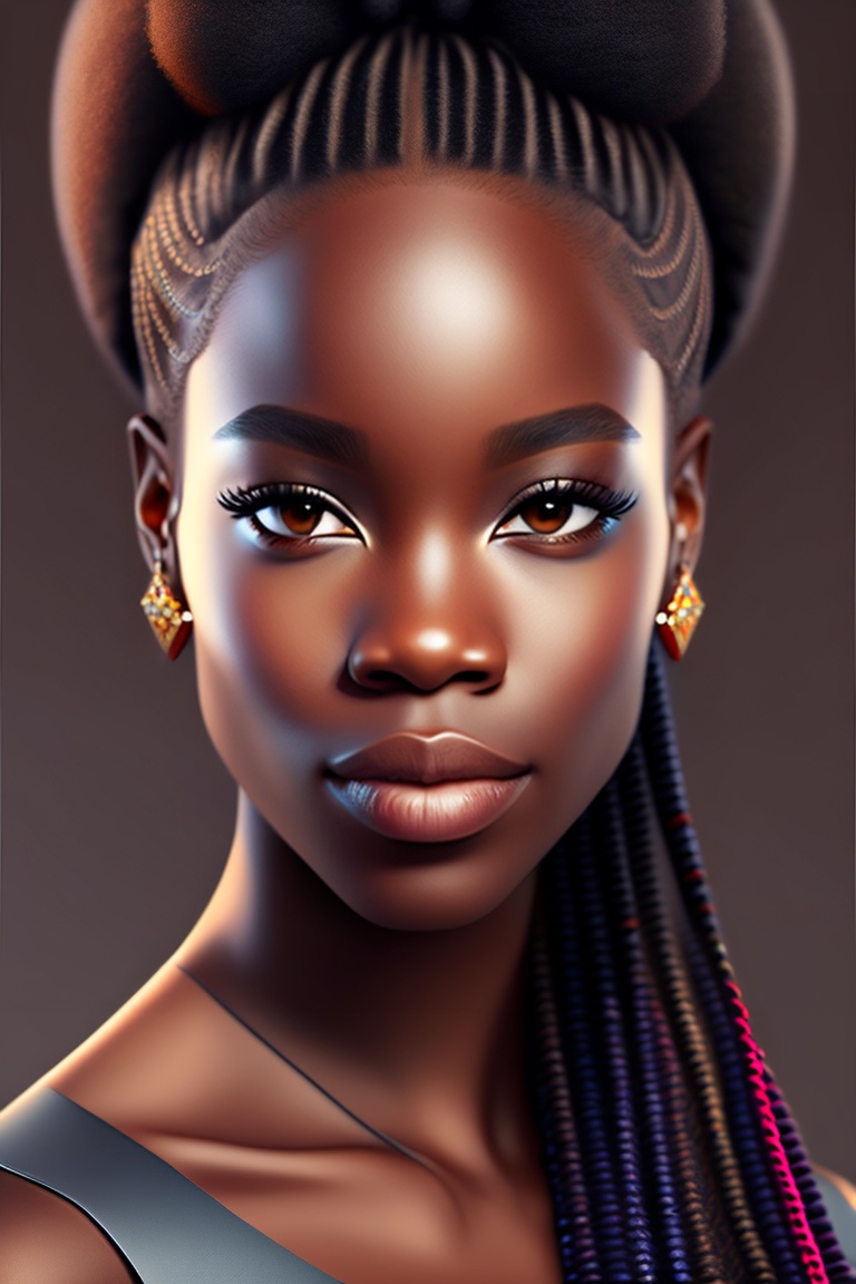 Lexica - Beautiful realistic light skin girl african, 4k