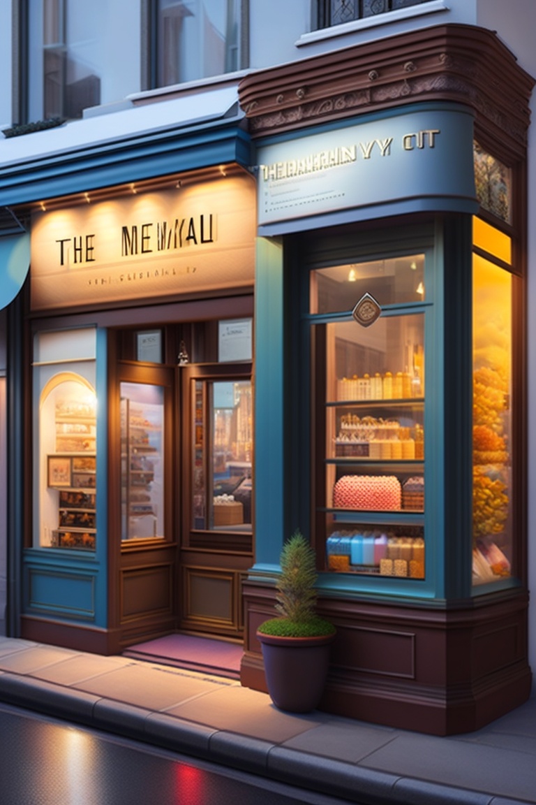 Lexica - The Memory Artist, a young artist, shop, city, urban area