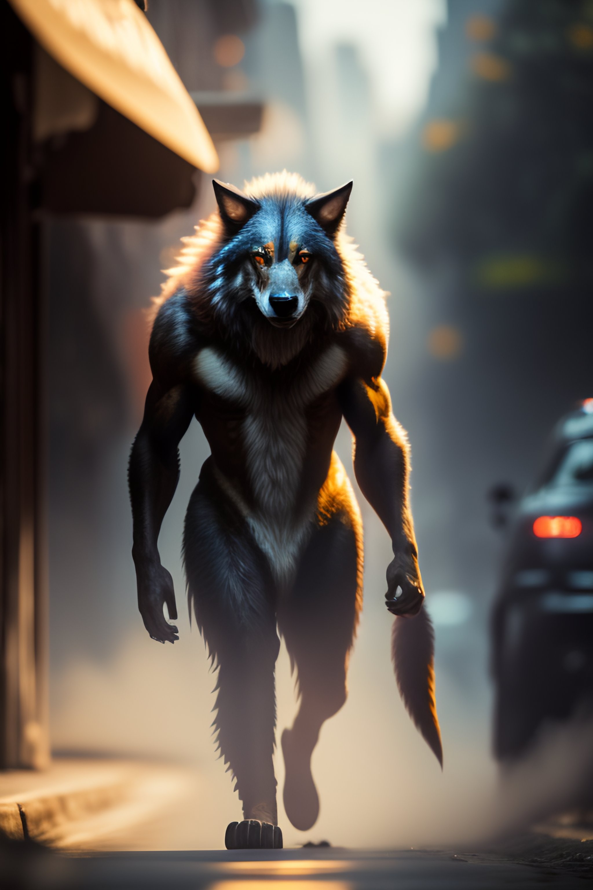 Lexica - A Brazilian Werewolf moster walking through the São Paulo ...