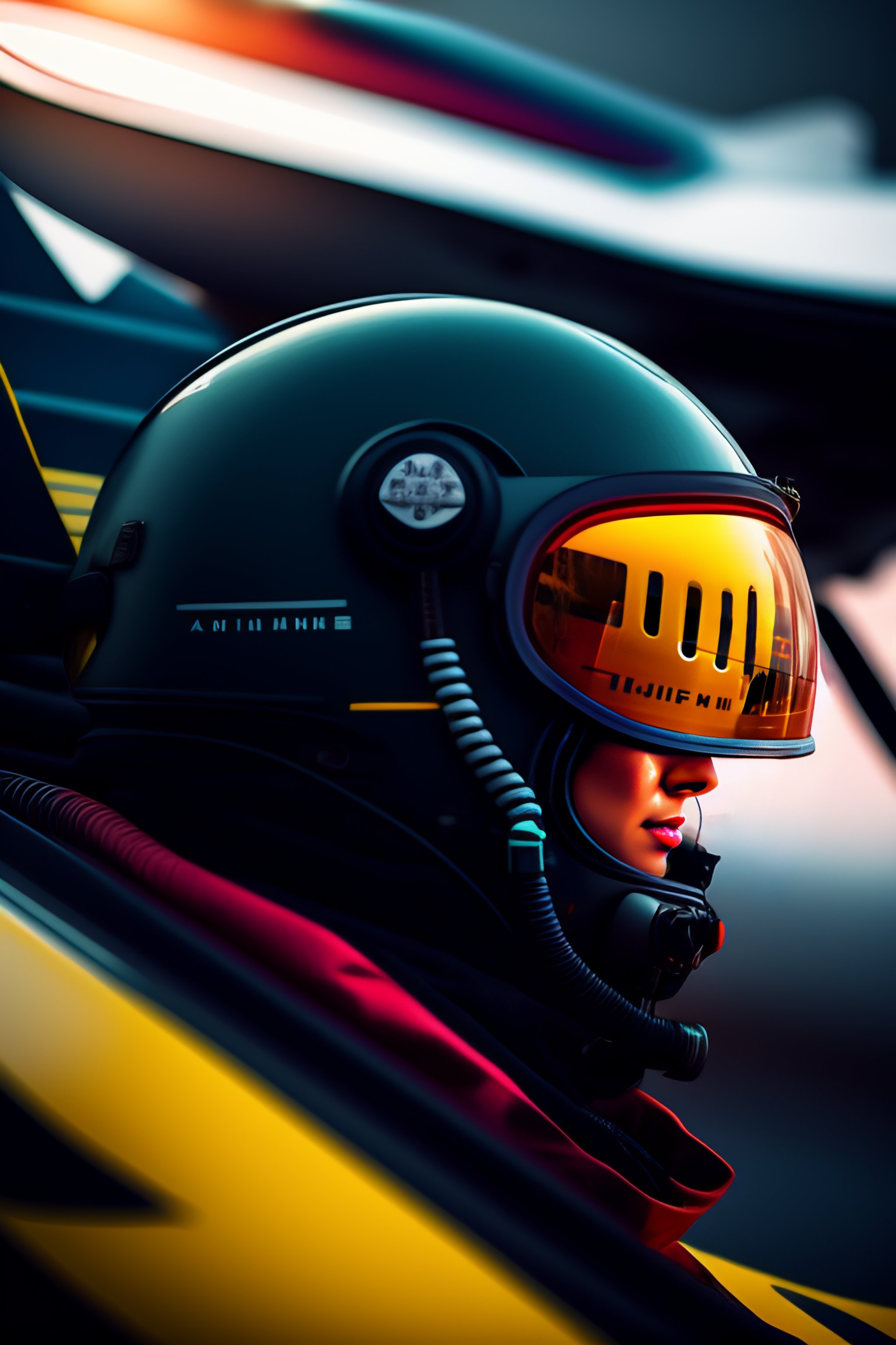 Lexica - Fighter pilot jet on the cockpit ,cyberpunk first person ...