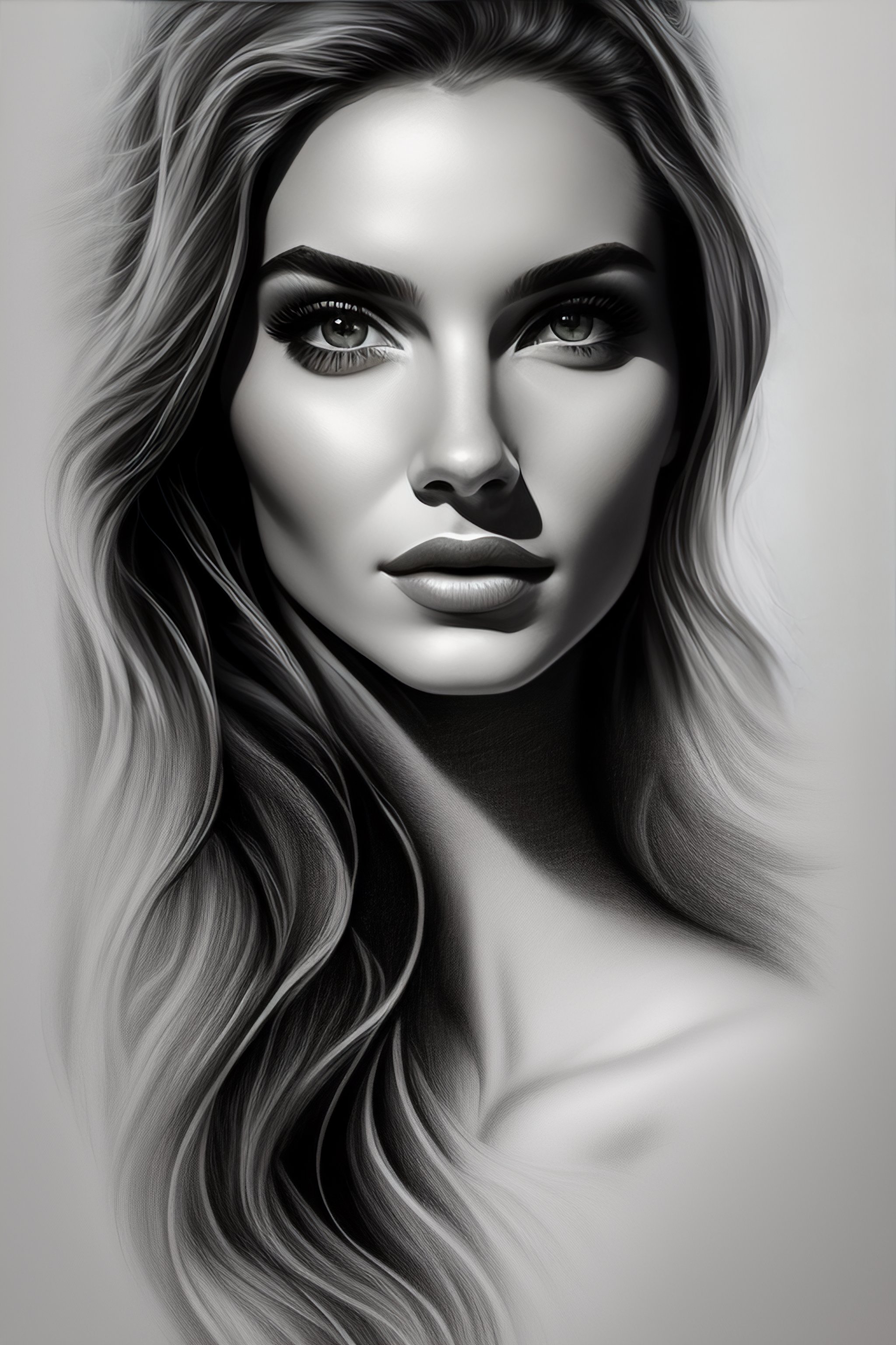 Pretty Girl Face Drawing