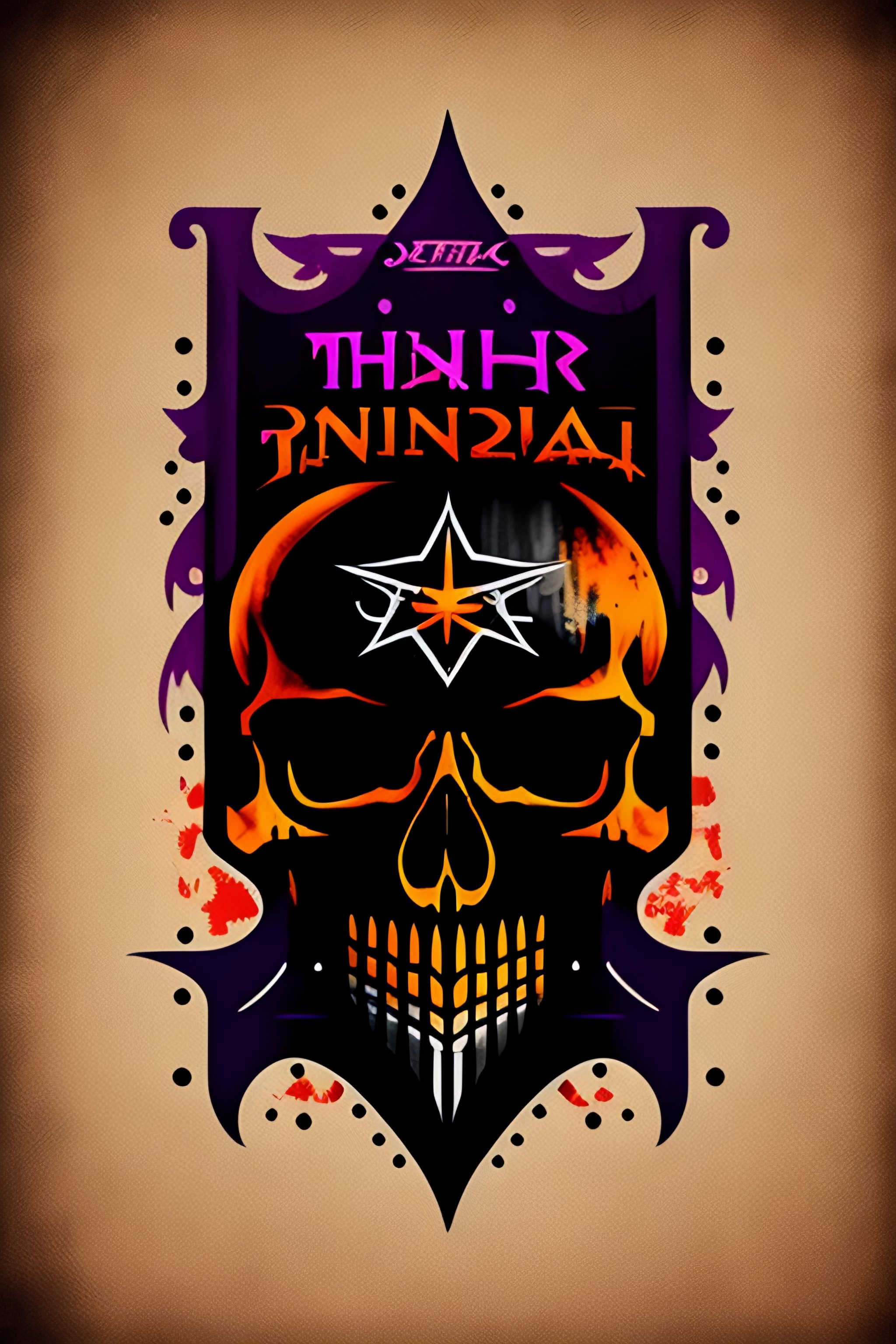 Lexica - Skull punkrock guitar thunder pirate logo