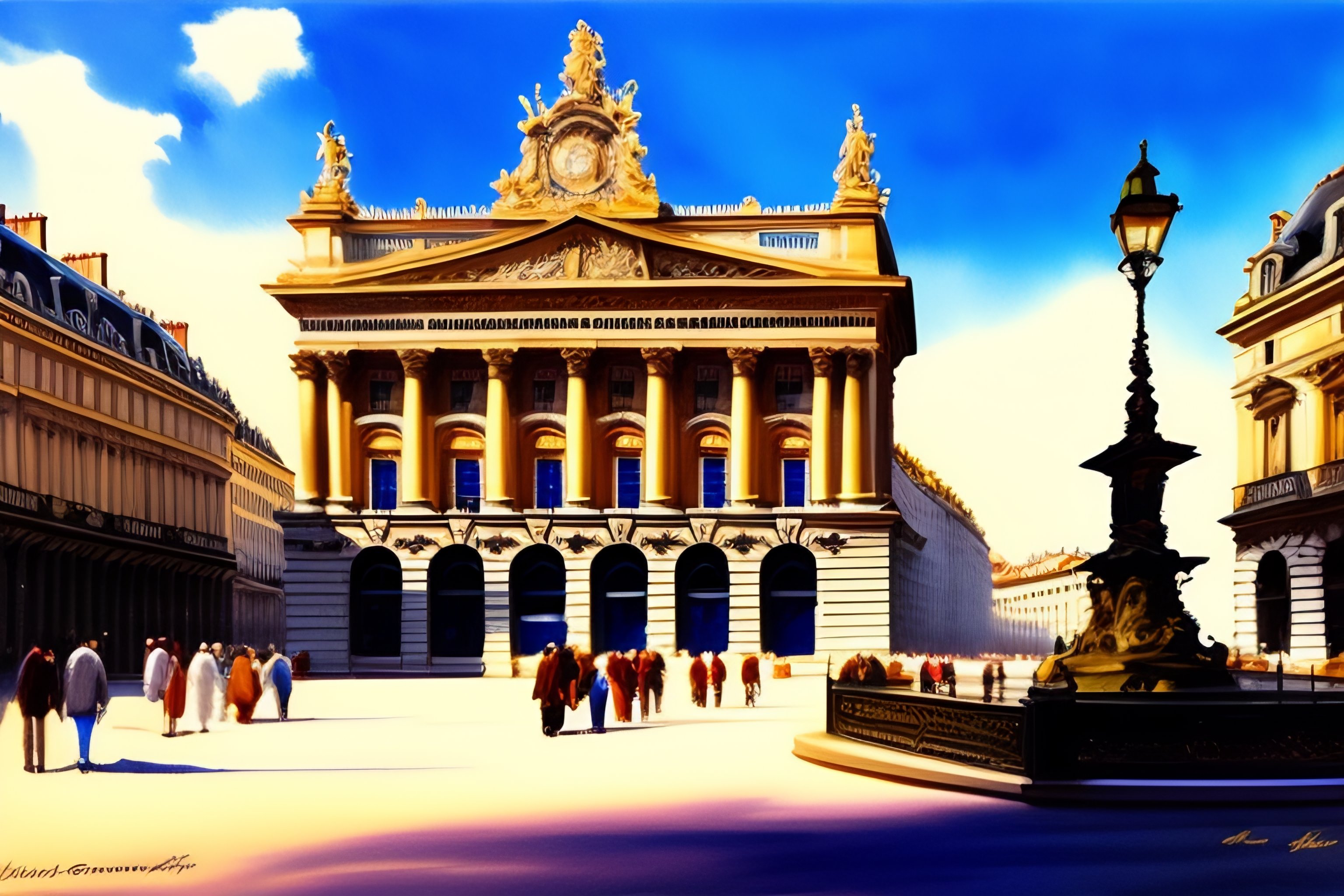 Lexica - Drawing by harold speed, "place de la bourse" in bordeaux (France)