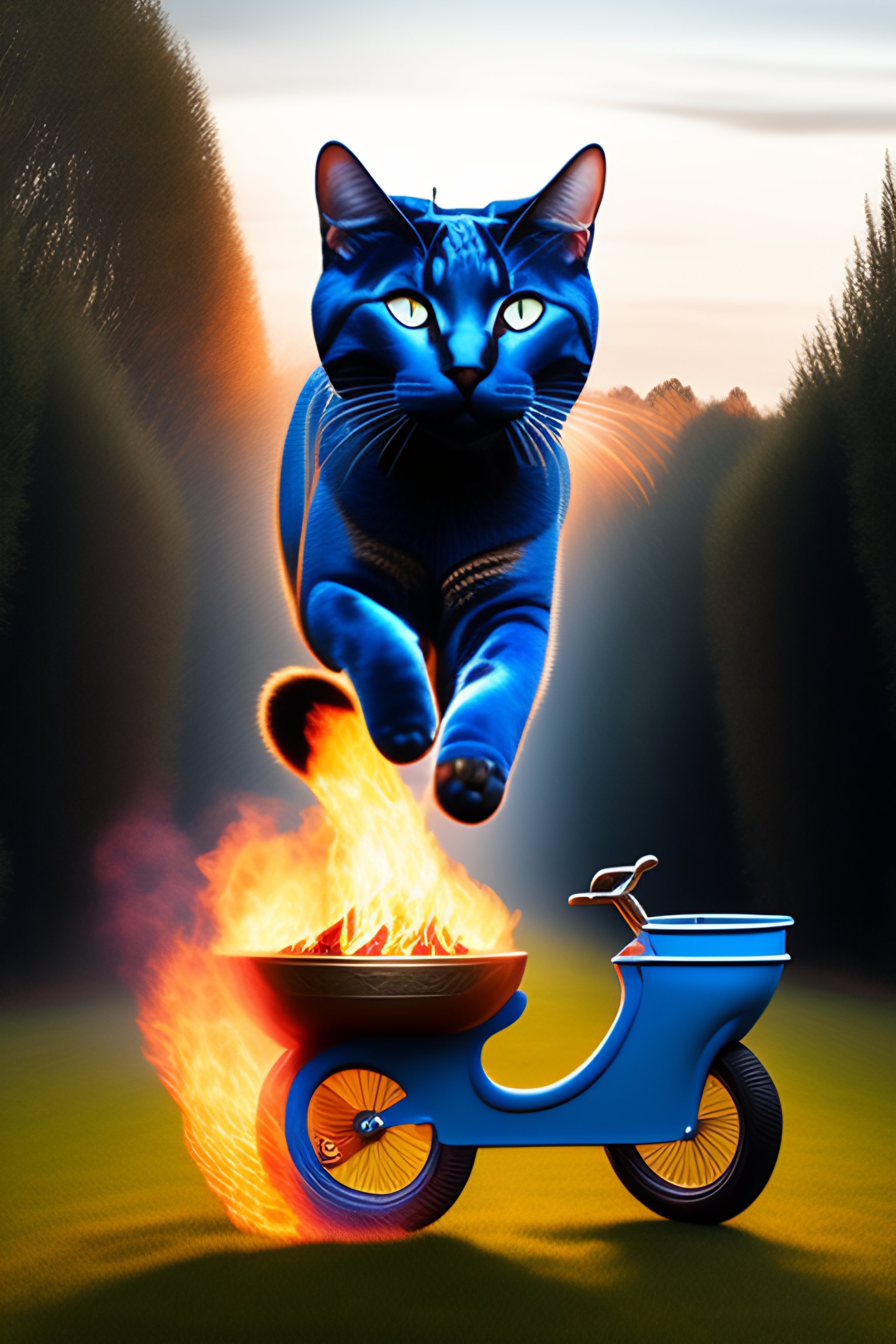 Lexica - MY CAT, CALLED BLUE, JUMPING INTO FIRE RING, RIDING A MOTORBIKE