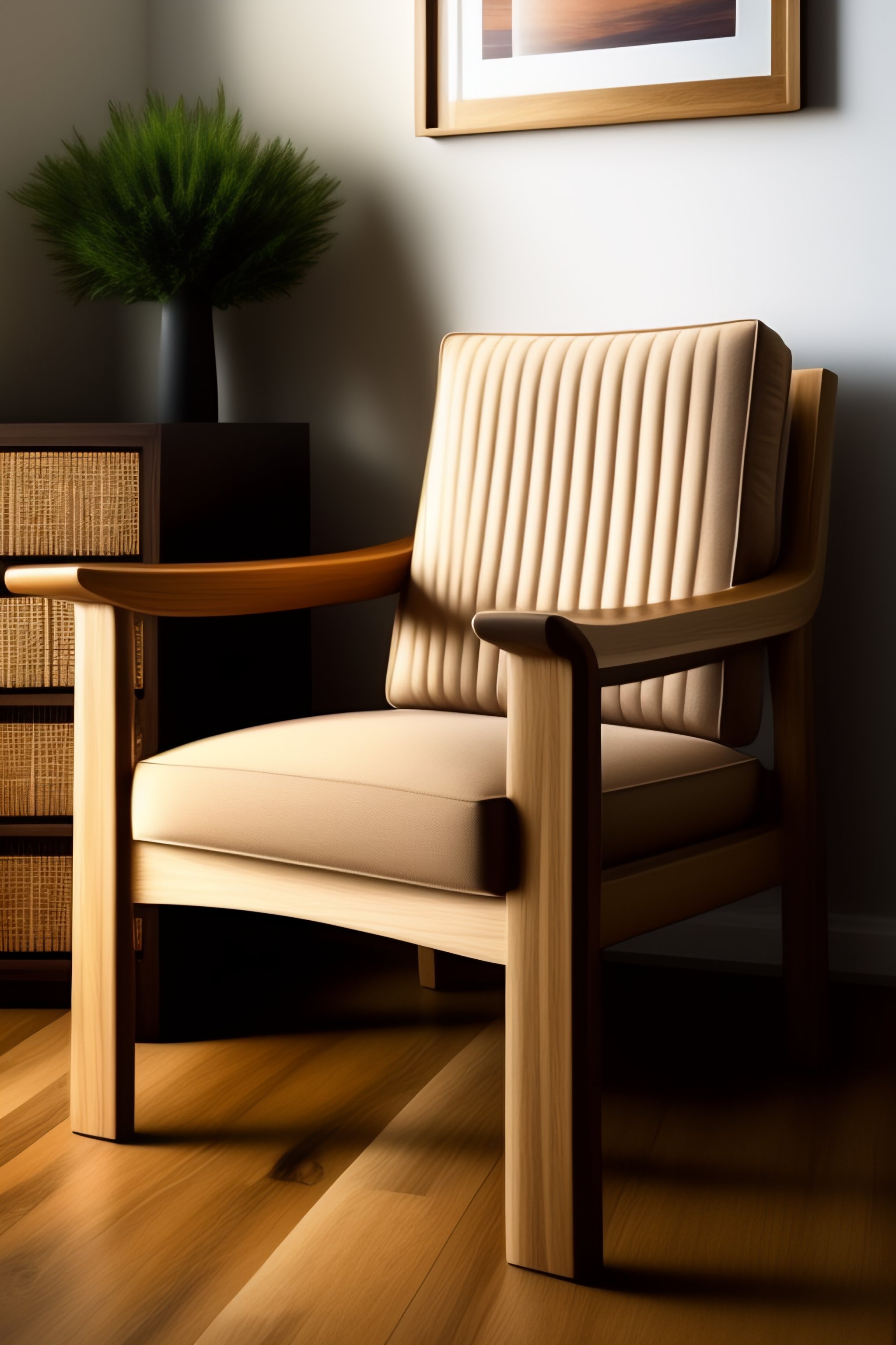 Lexica - Modern and simple oak wood arm chair comfy elegant reading ...