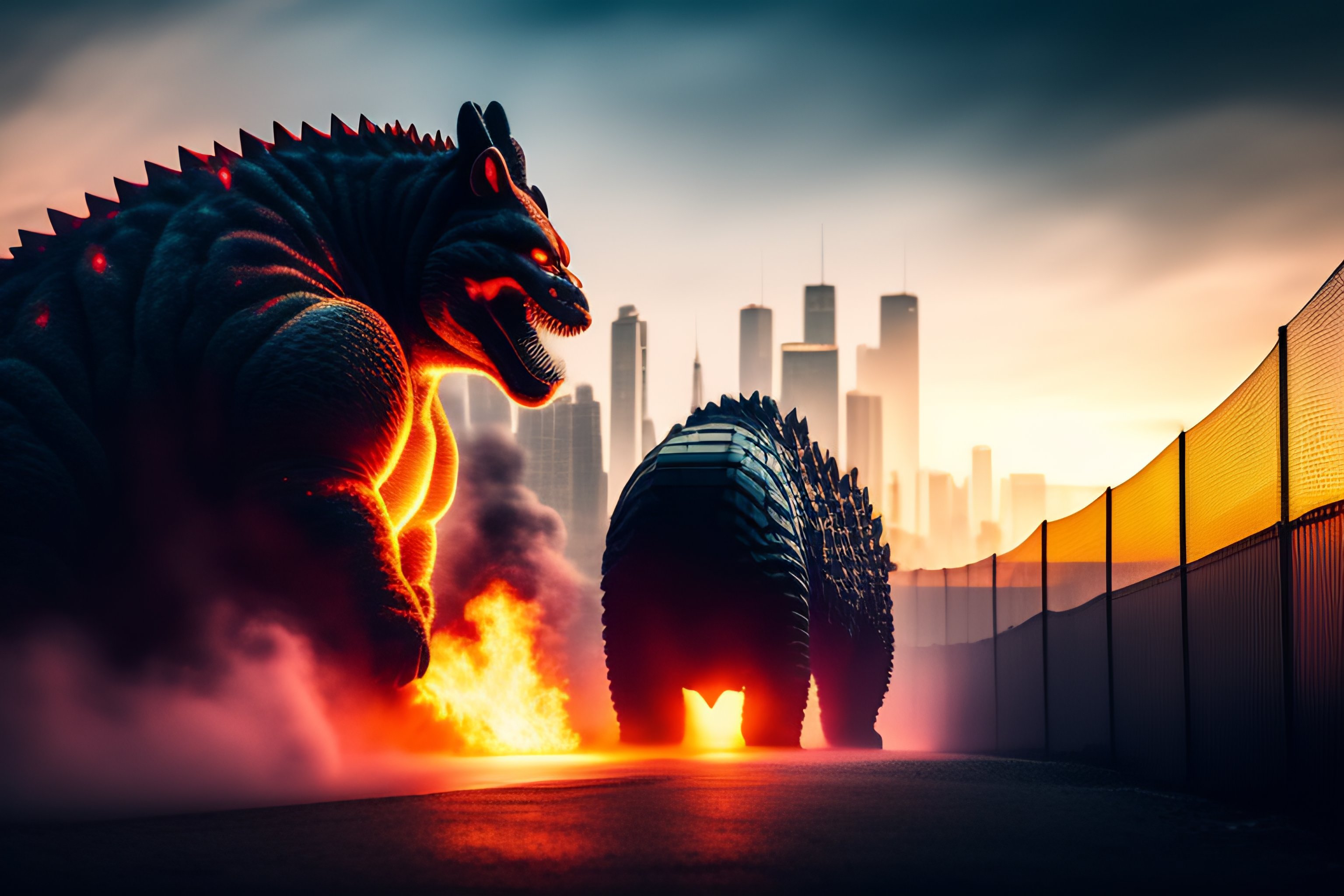 Lexica - There are few monsters of fire wandering outside the barrier ...