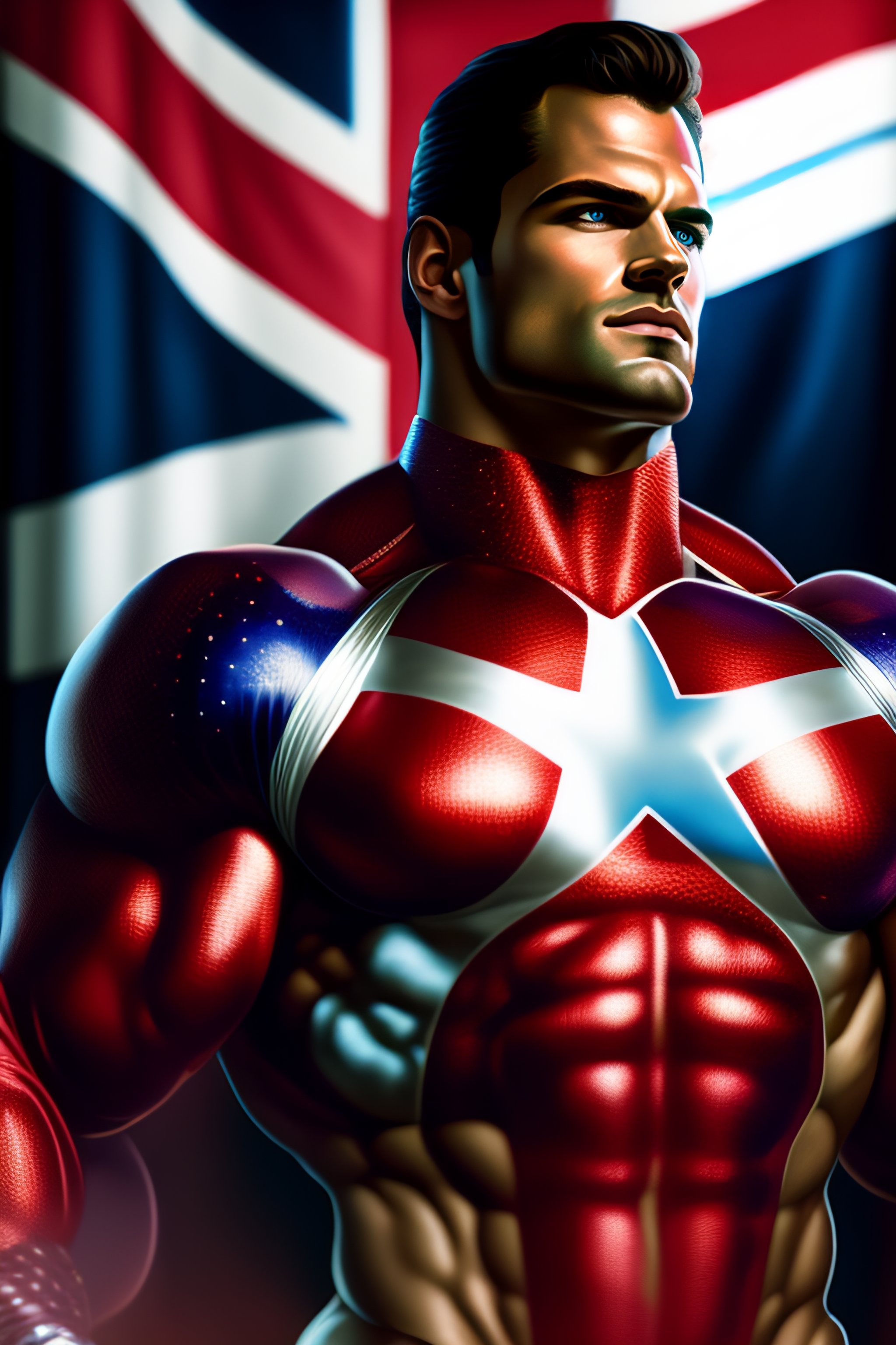 Lexica - Epic comic book cover, accurate hyper realistic Henry Cavill ...