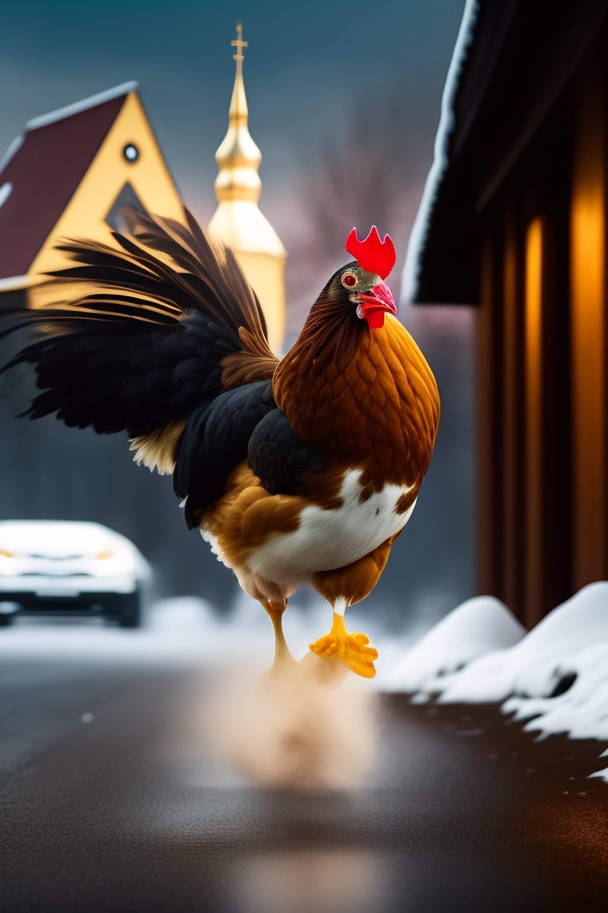 Lexica - Estonian thief is running away while carrying a stolen chicken ...
