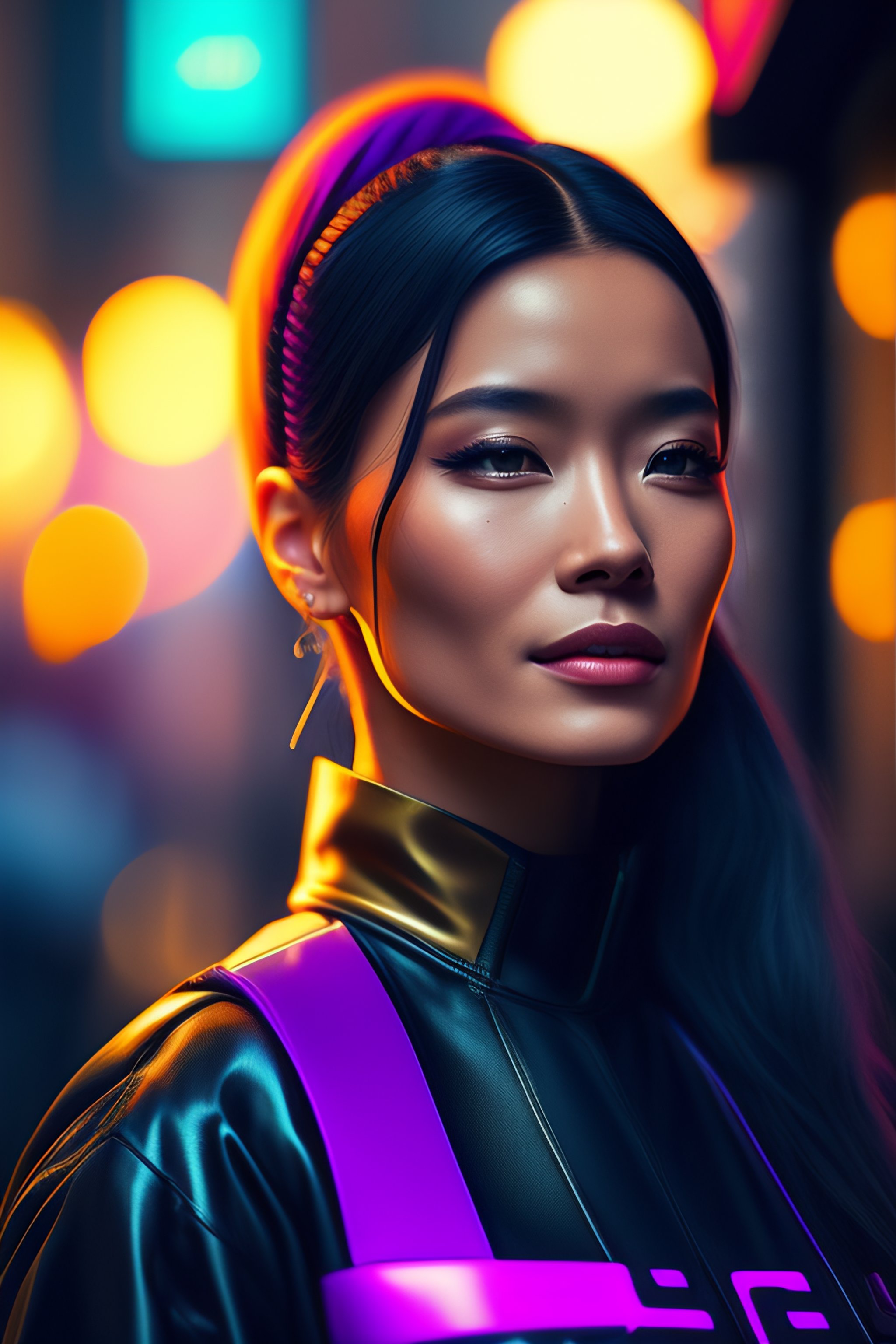 Lexica - Near future, cyberpunk, immensely beautiful girl, 2060 ...