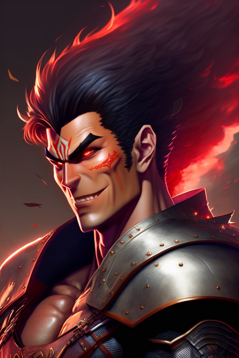 Lexica - Trash smile demon, berserk guts, combined, male, scary, fear