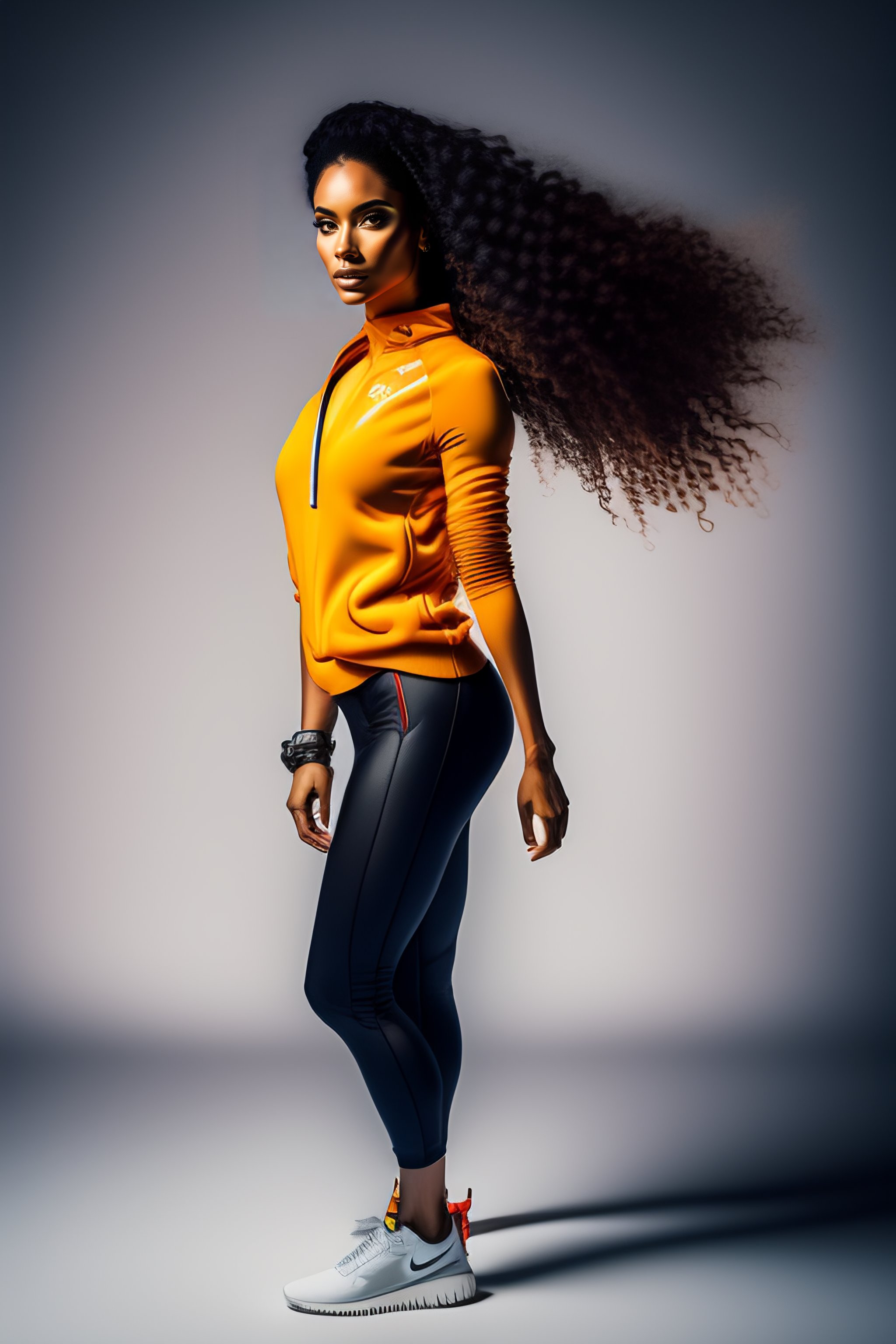 Lexica - Full body studio portrait of spanish model wearing casual ...