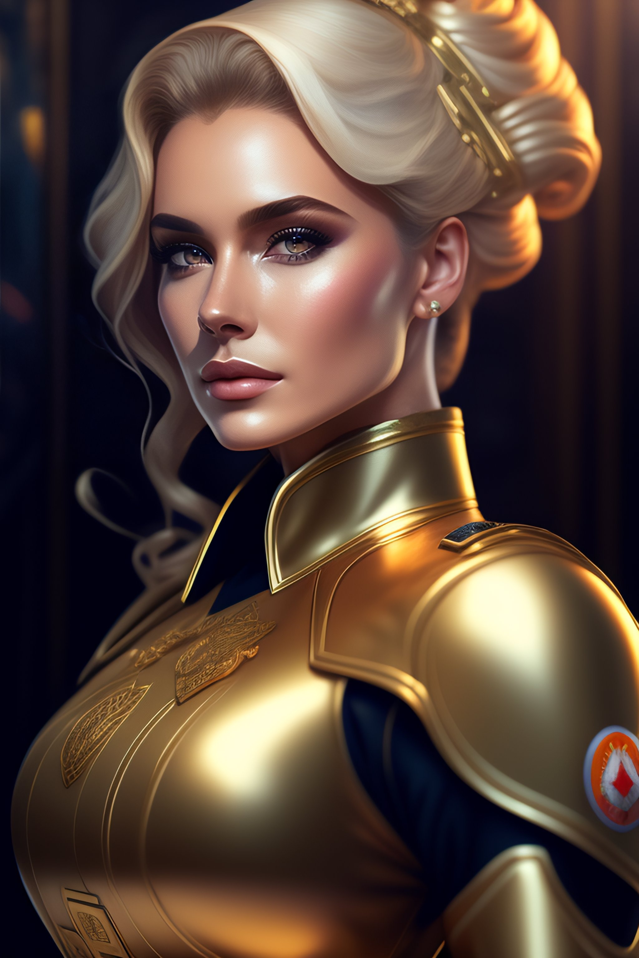 Lexica - Beautiful portrait of a female officer wearing a fancy uniform ...