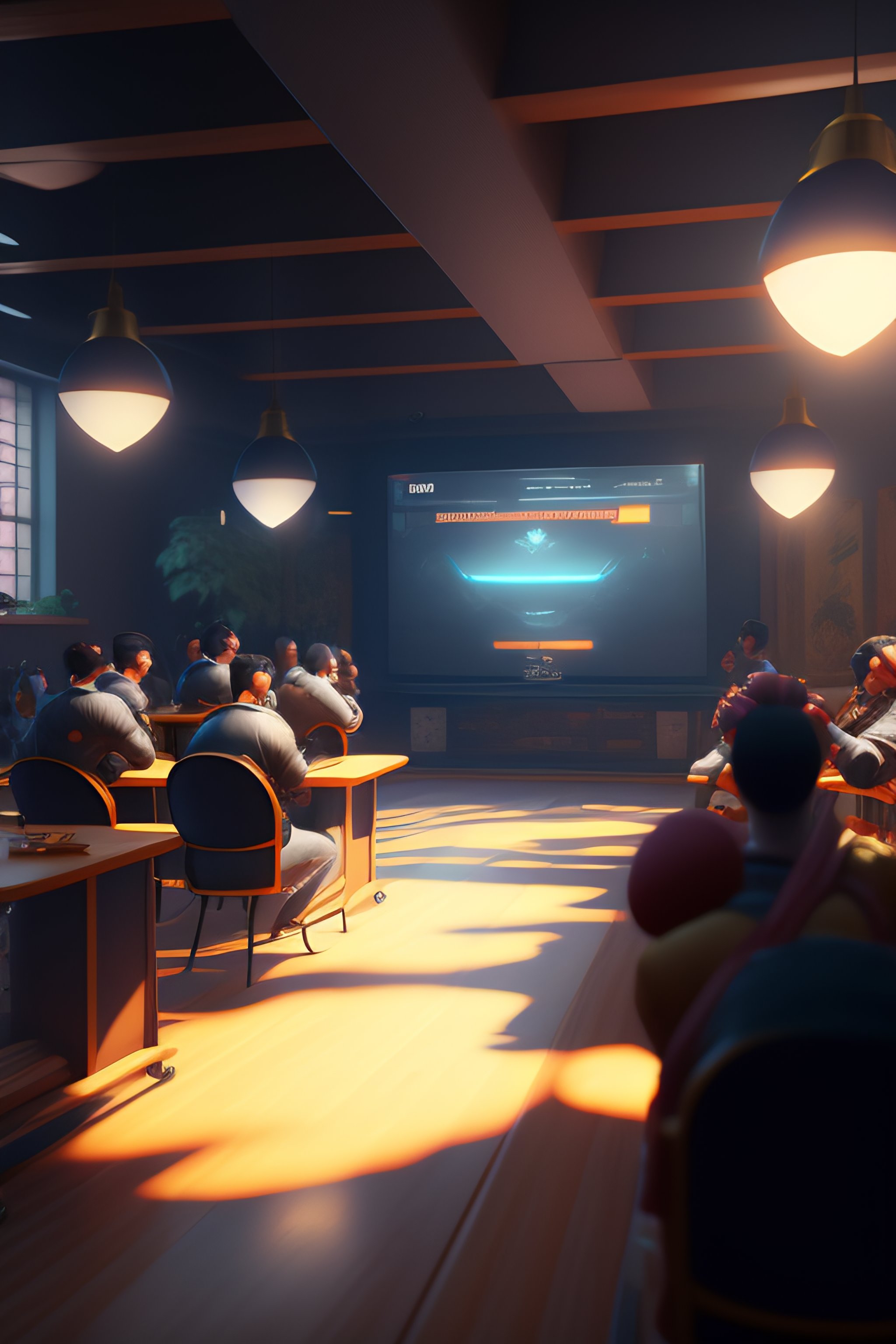 Lexica - Classroom concept art, battle status, hyper detailed, digital ...
