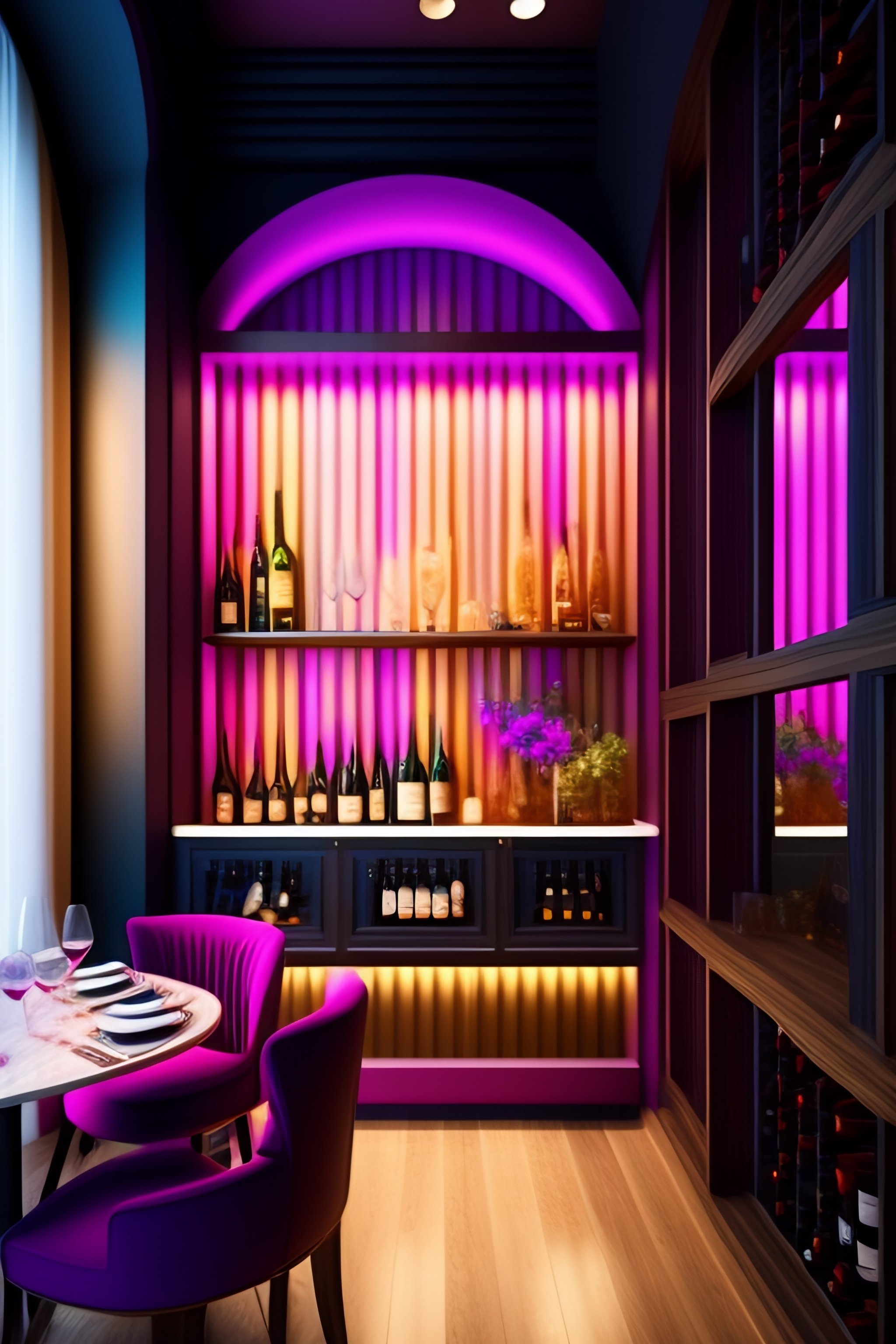 Lexica - Restaurant design::5, wine room, Interior Design in the style ...